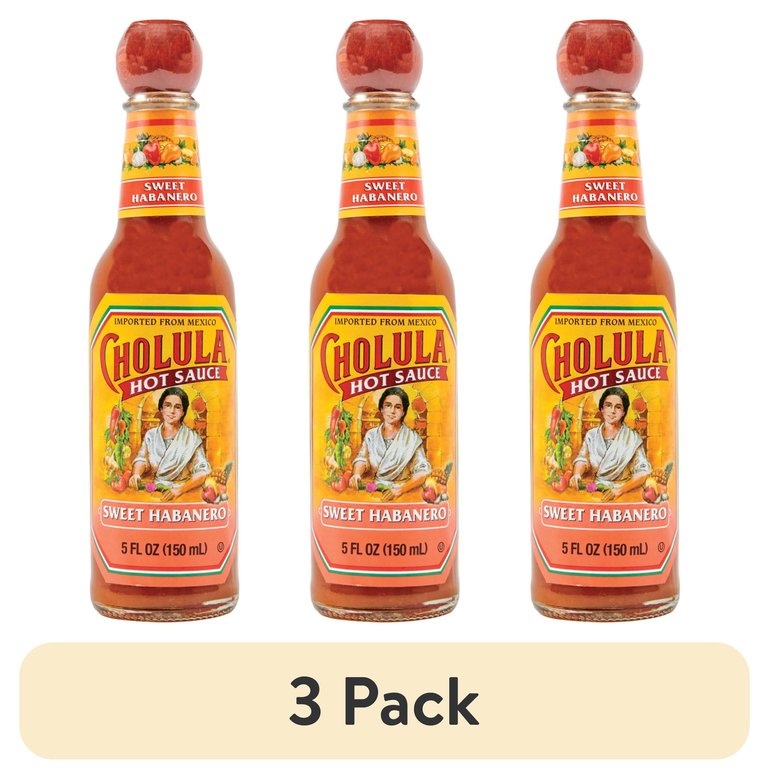 (3 pack) Cholula Kosher Sweet Habanero Hot Sauce, 5.0 fl oz Bottle ...