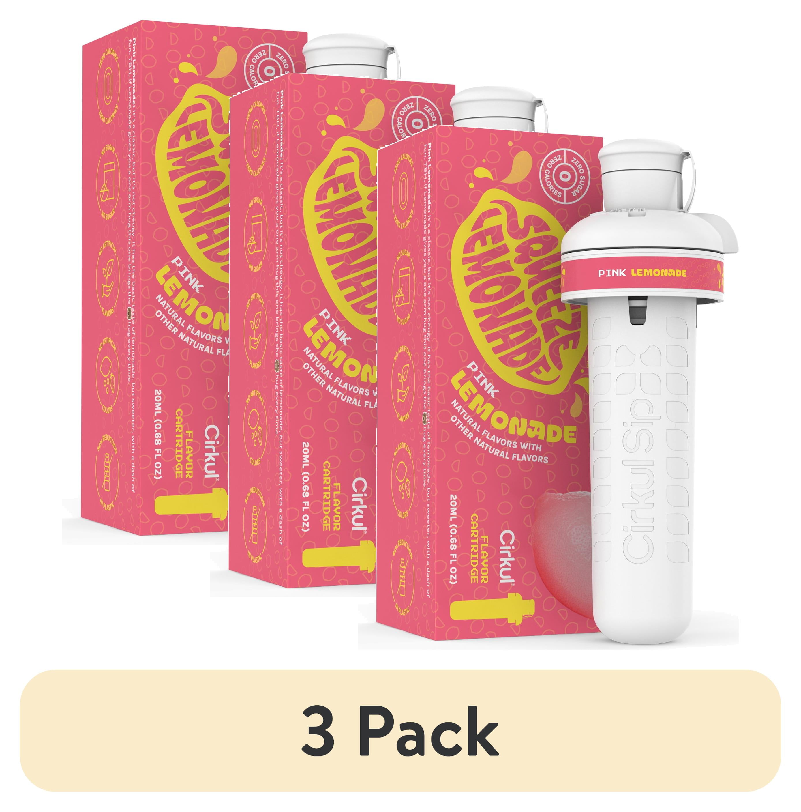 (3 pack) Cirkul Squeeze Pink Lemonade Flavor Cartridge, Drink Mix, 1 ...