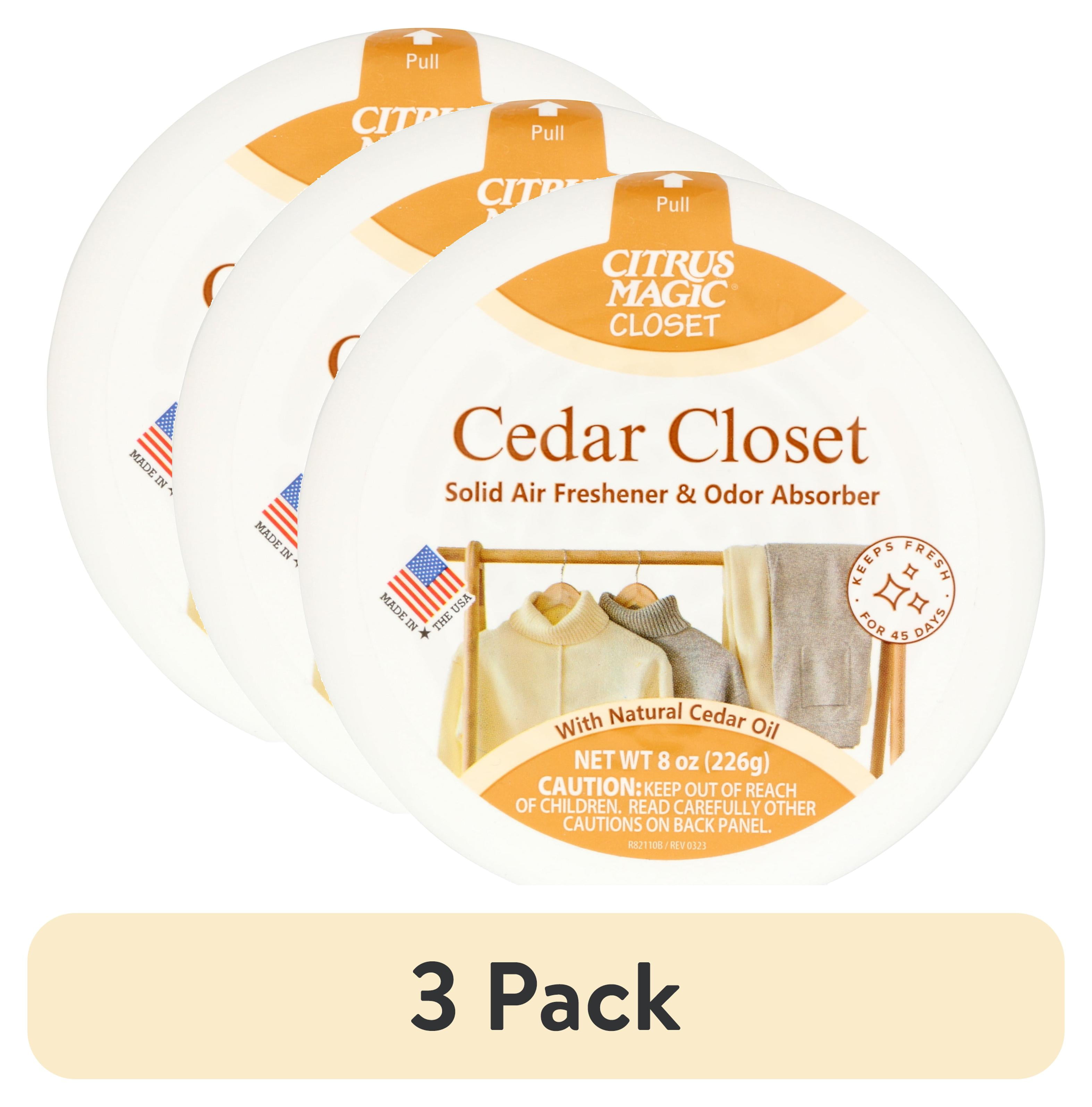 (3 pack) Citrus Magic For Closets Odor Absorbing Solid Air Freshener ...