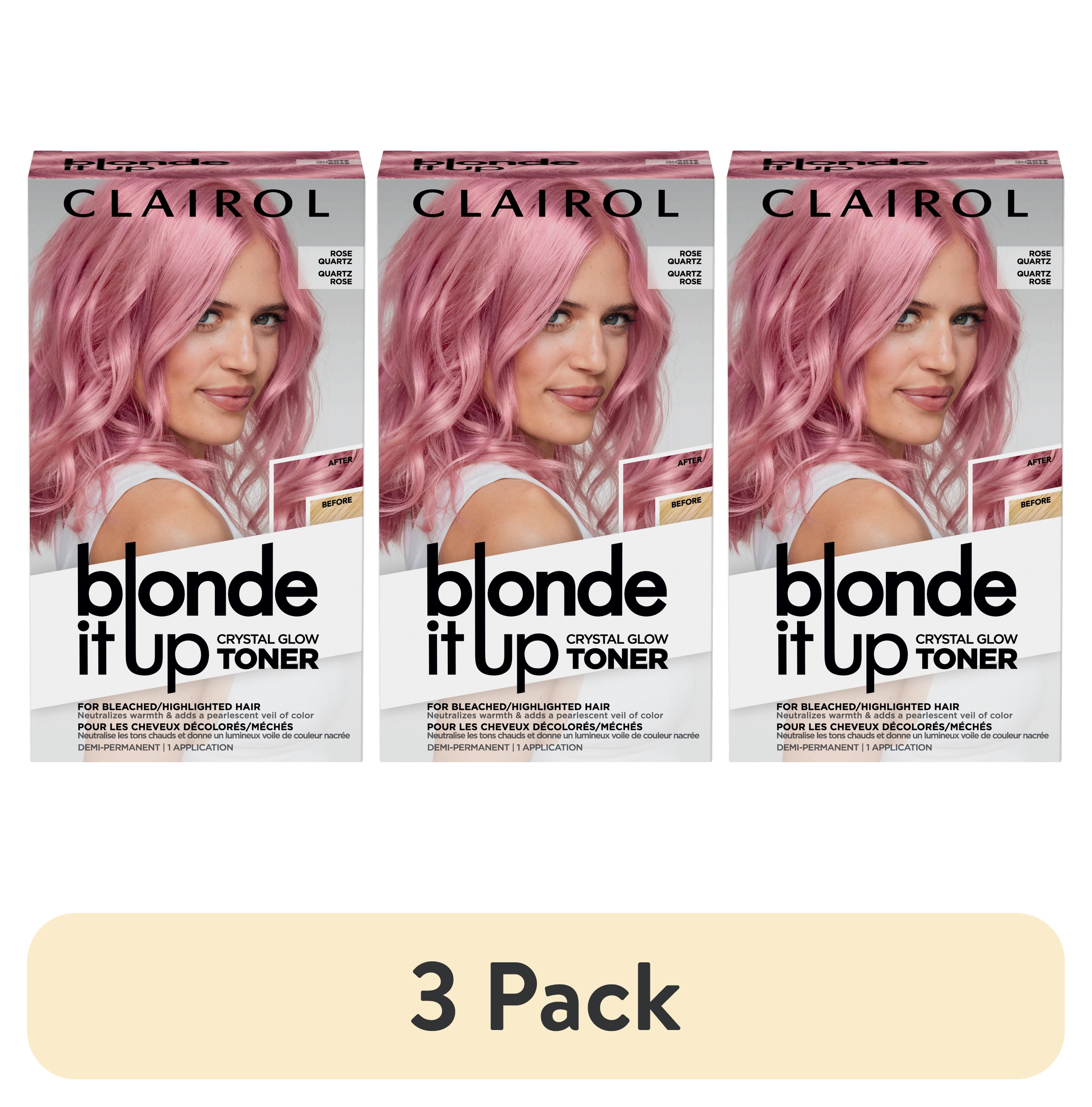 (3 pack) Clairol Blonde It Up Semi-Permanent Hair Dye, Crystal Glow ...