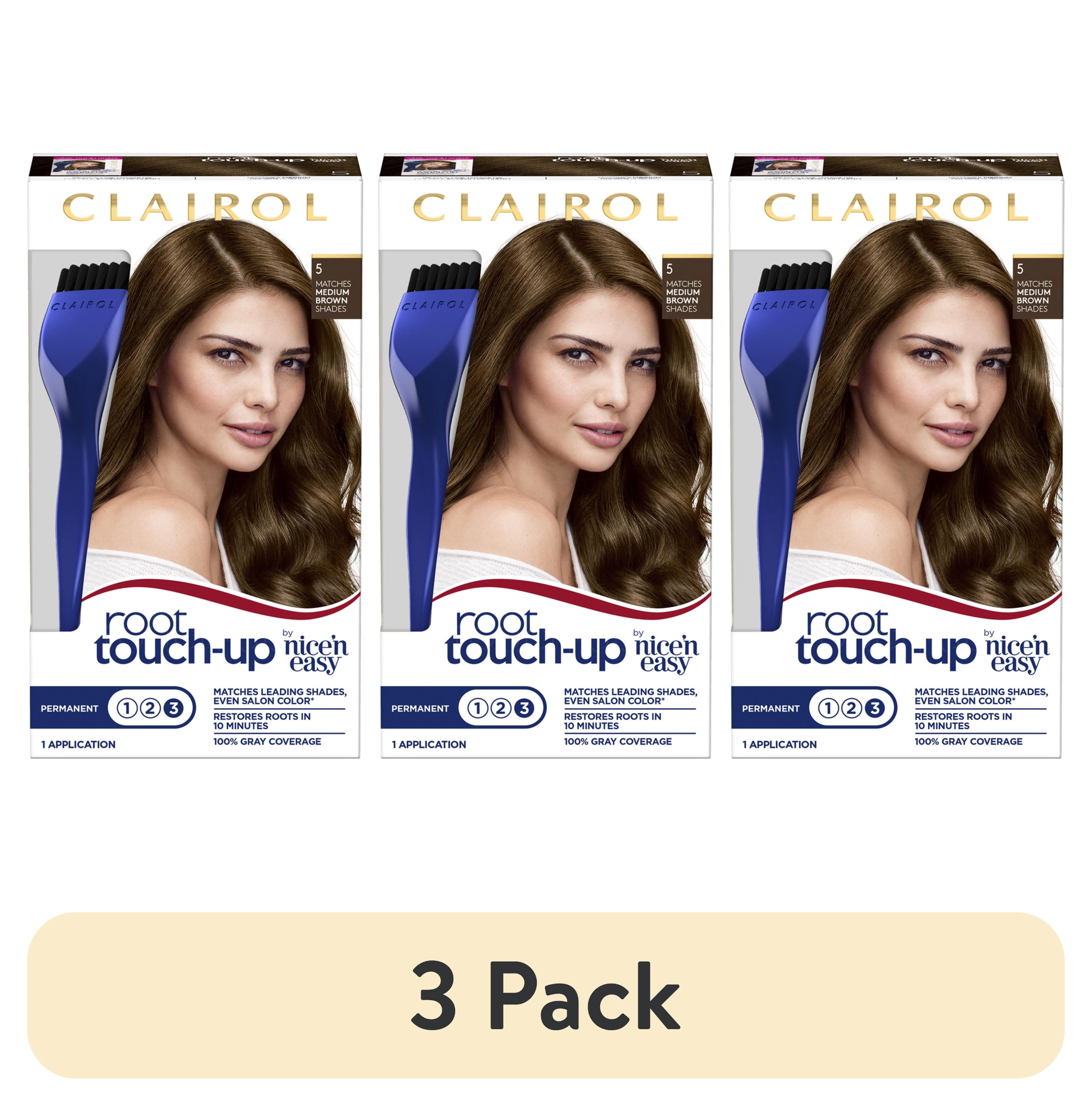 (3 pack) Clairol Root Touch-Up Nice'n Easy Permanent Hair Dye, 5 Medium ...