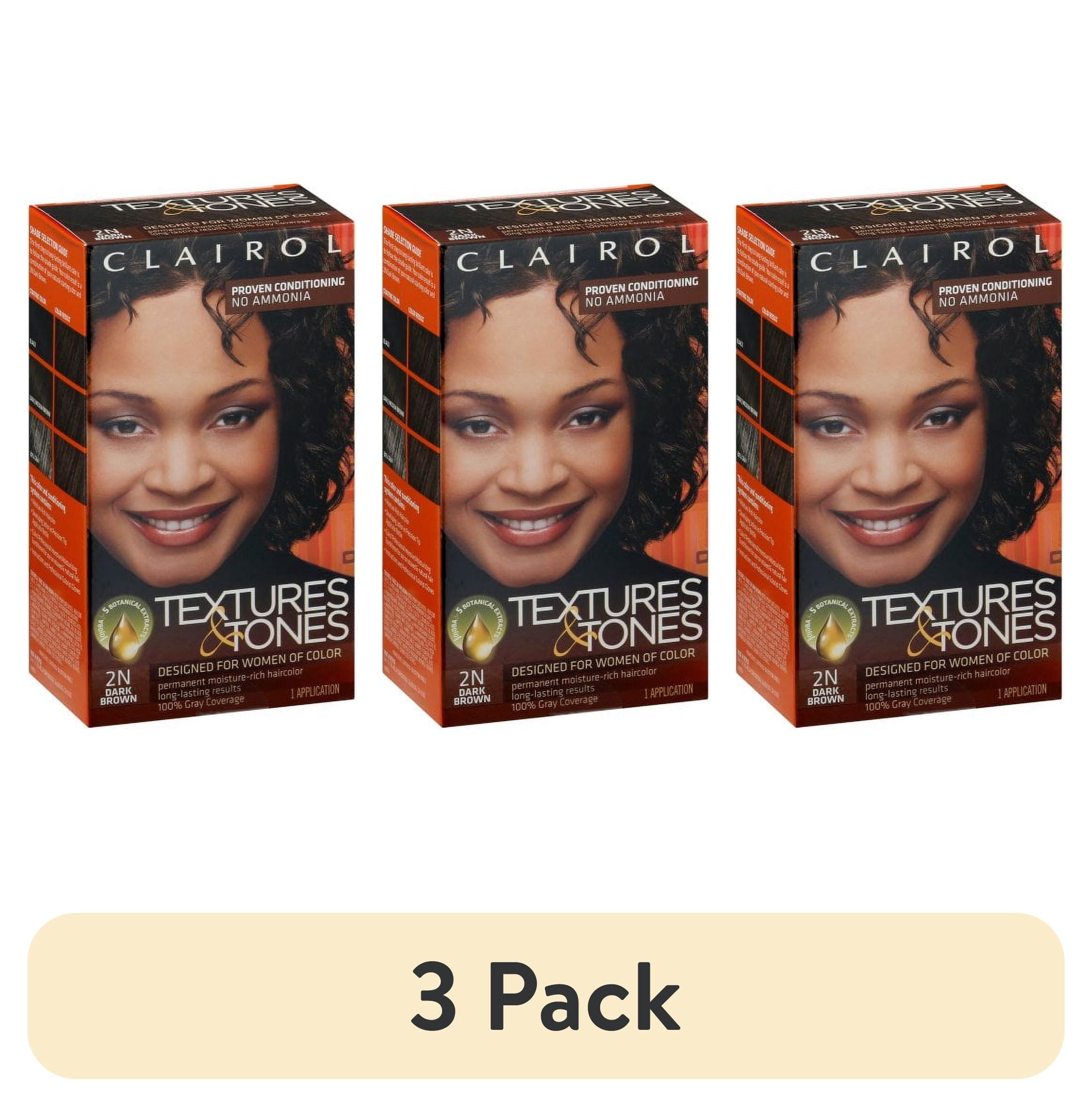 (3 pack) Clairol Textures & Tones Hair Dye Ammonia-Free Permanent Hair ...