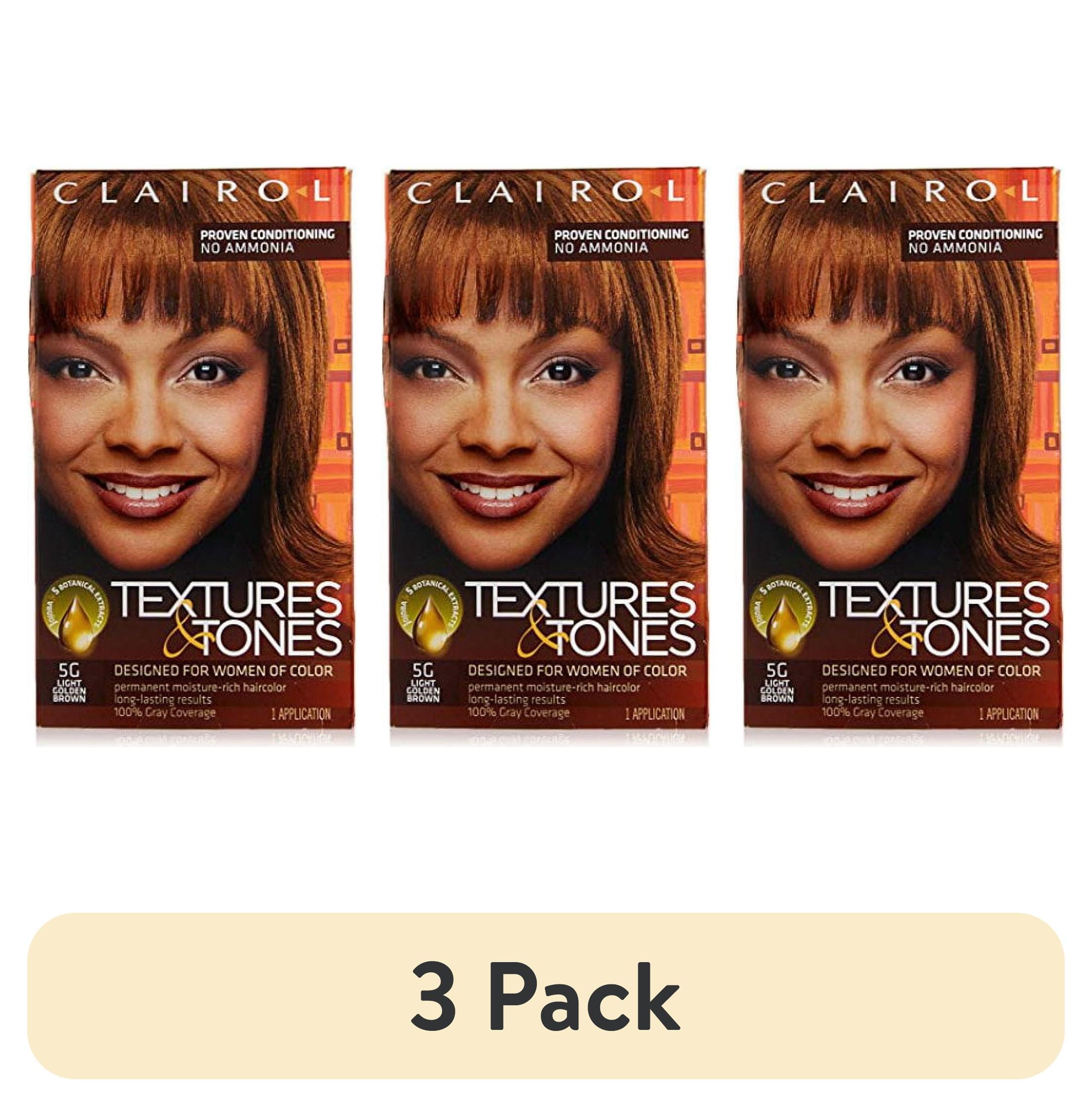 (3 pack) Clairol Textures & Tones Hair Dye Ammonia-Free Permanent Hair ...