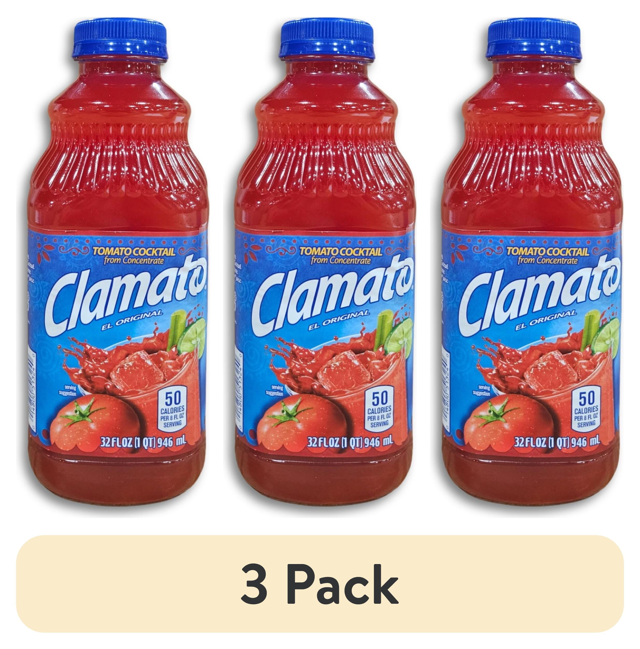 (3 pack) Clamato Original Tomato Cocktail Value Pack | 32 Fl Oz | Pack ...