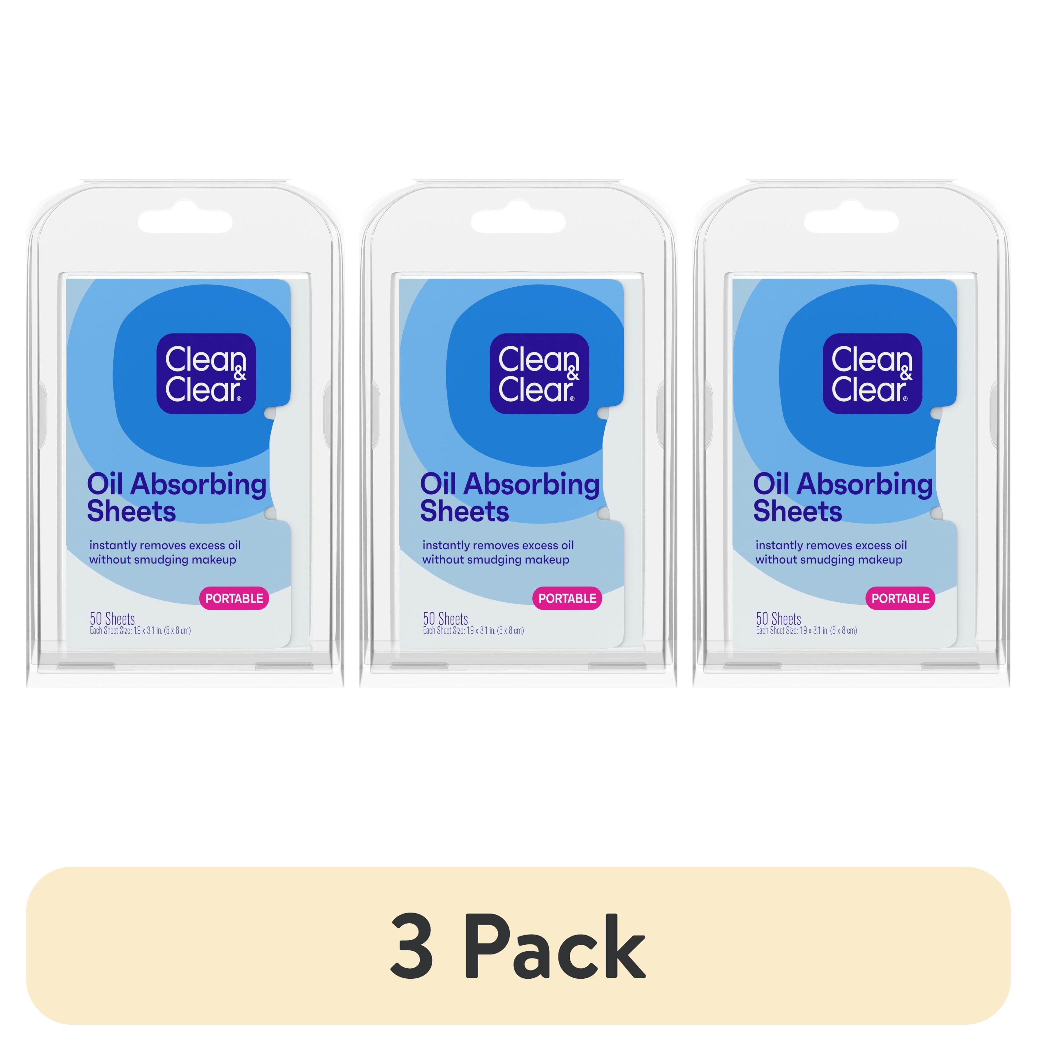 (3 pack) Clean & Clear Essentials Oil Absorbing Sheets for Oily Skin ...