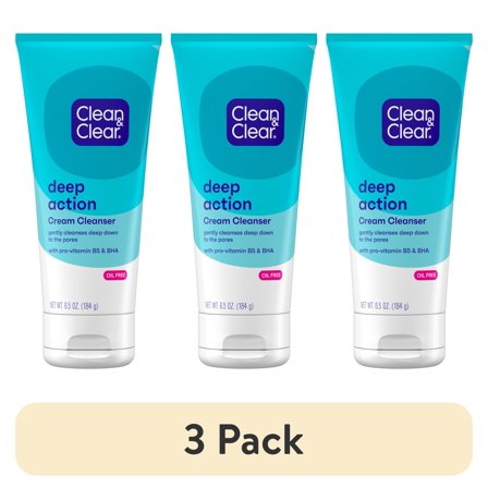 Clean & Clear Deep Action Cream Cleanser, 1 oz HSA/FSA Eligible ...