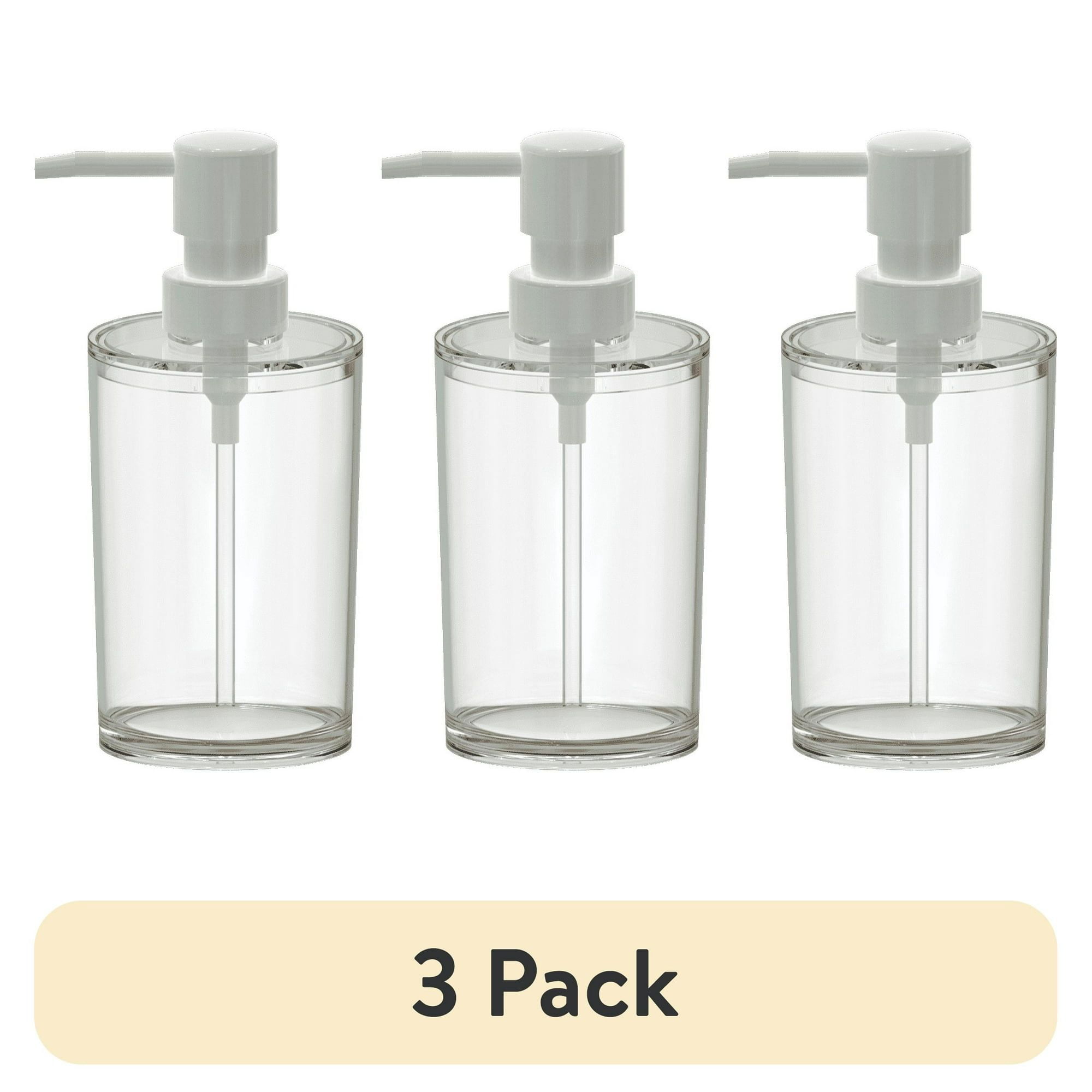 (3 pack) Clear Plastic Liquid Soap Pump Dispenser, 12oz Capacity ...