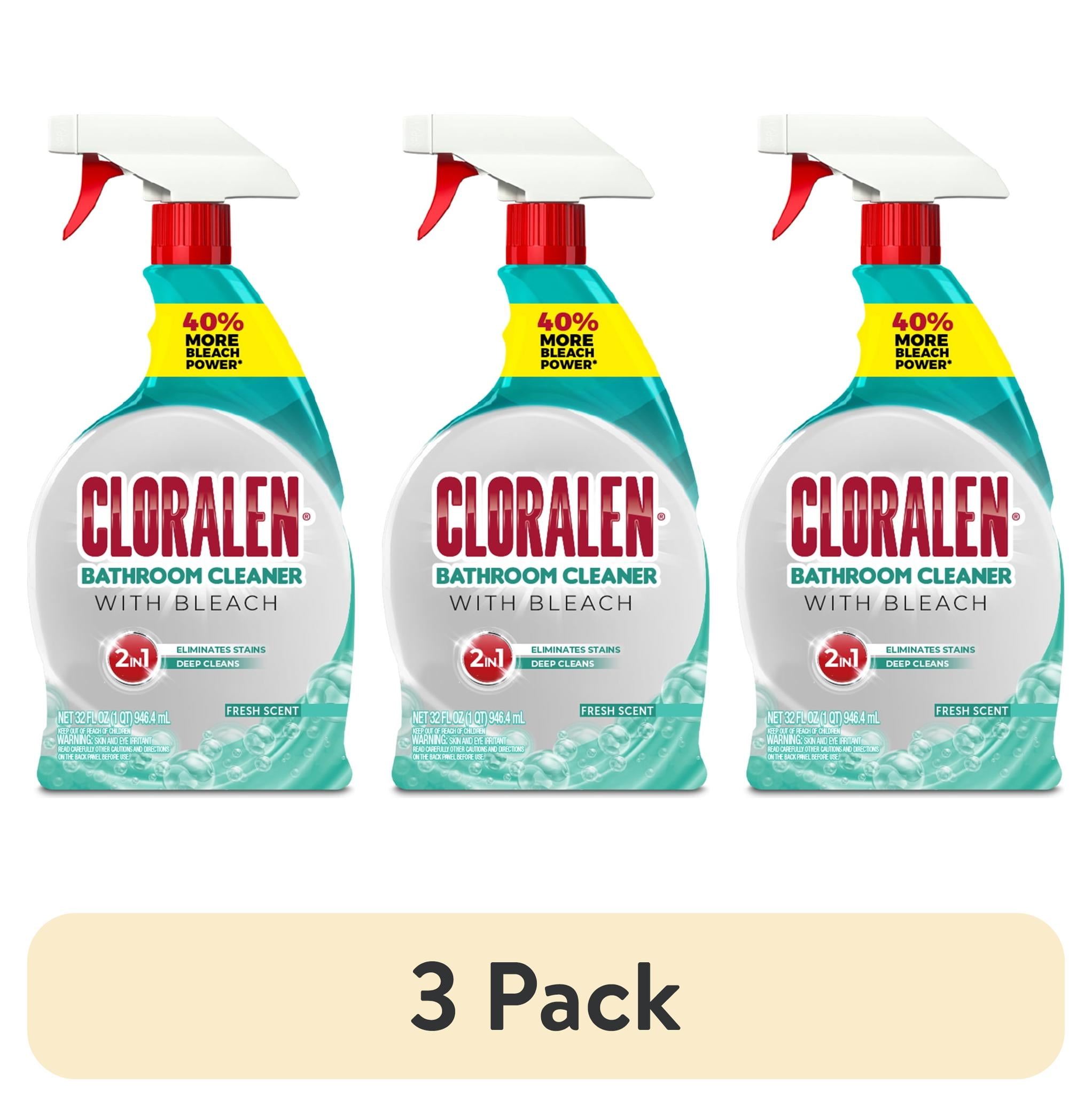 (3 pack) Cloralen Bathroom Bleach Cleaner Spray, Fresh, 32 fl oz ...