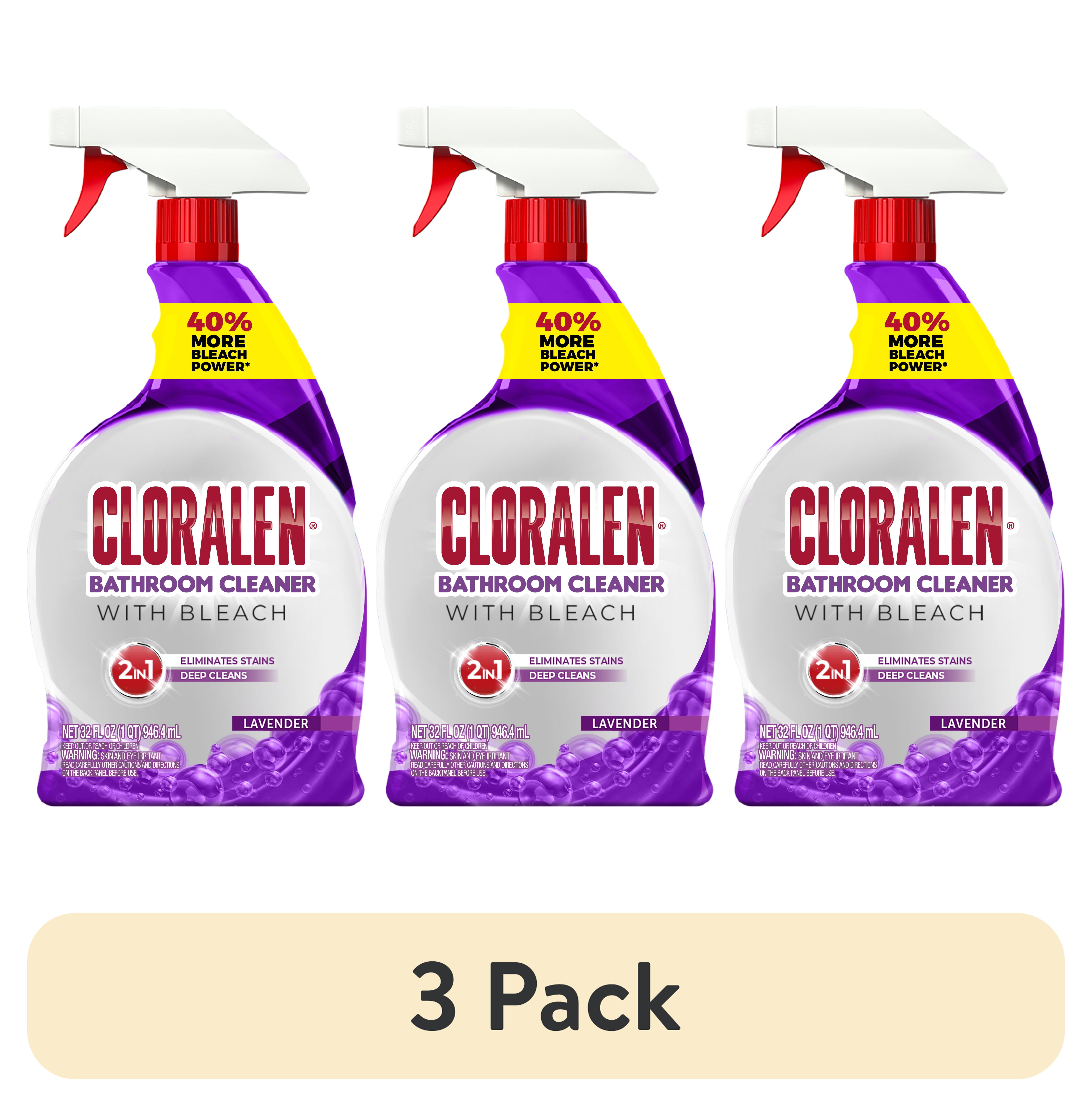 (3 pack) Cloralen All Purpose Bathroom Cleaner Spray w/Bleach, Lavender ...