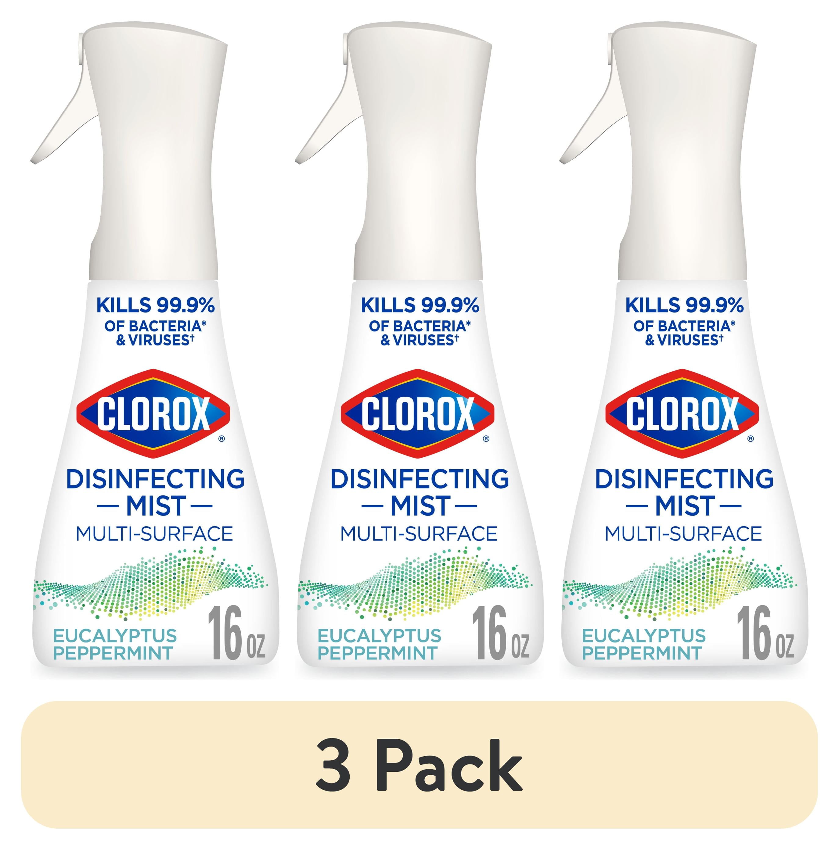 (3 pack) Clorox Disinfectant Mist, Multi-Surface Spray, Eucalyptus ...