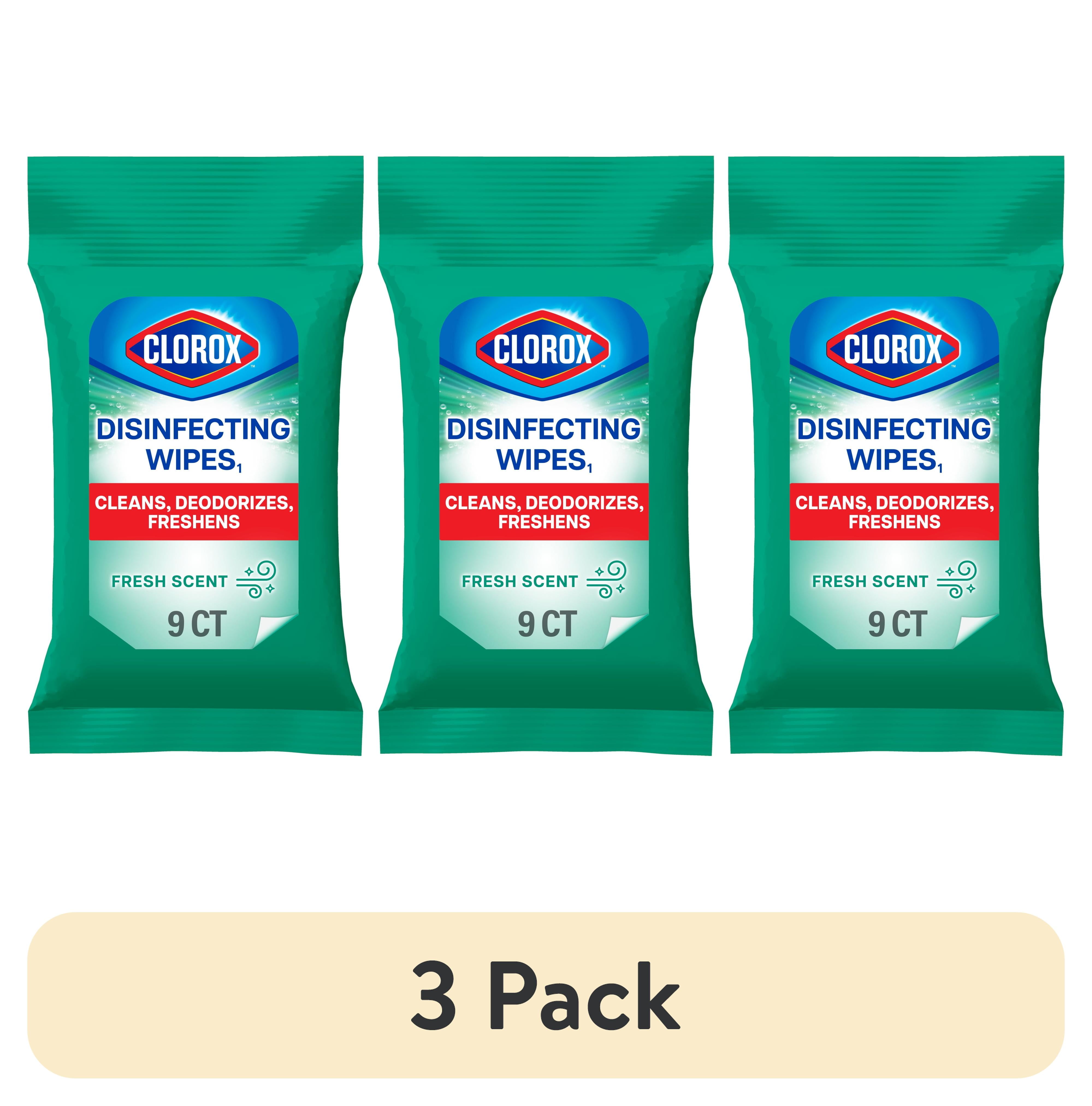 (3 pack) Clorox Disinfecting Wipes on the Go Bleach Free Travel Wipes ...