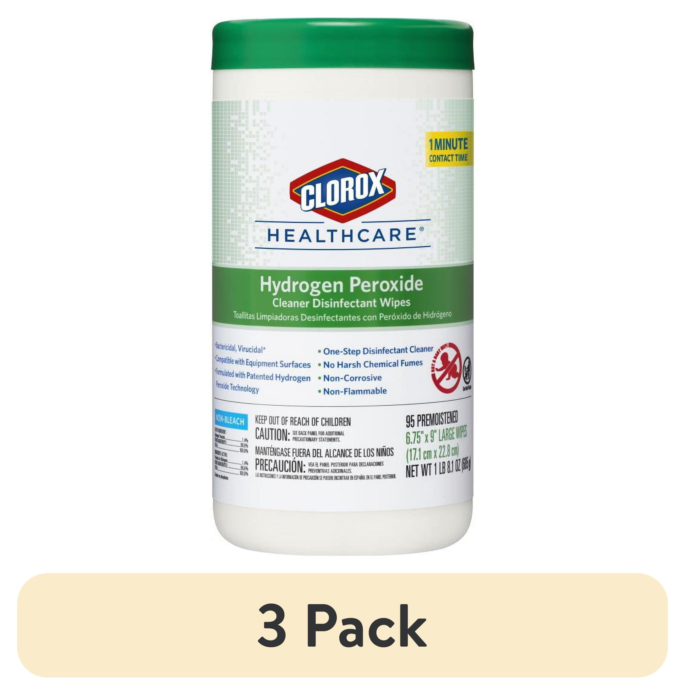 (3 pack) Clorox Healthcare Hydrogen Peroxide Cleaner Disinfectant Wipes ...