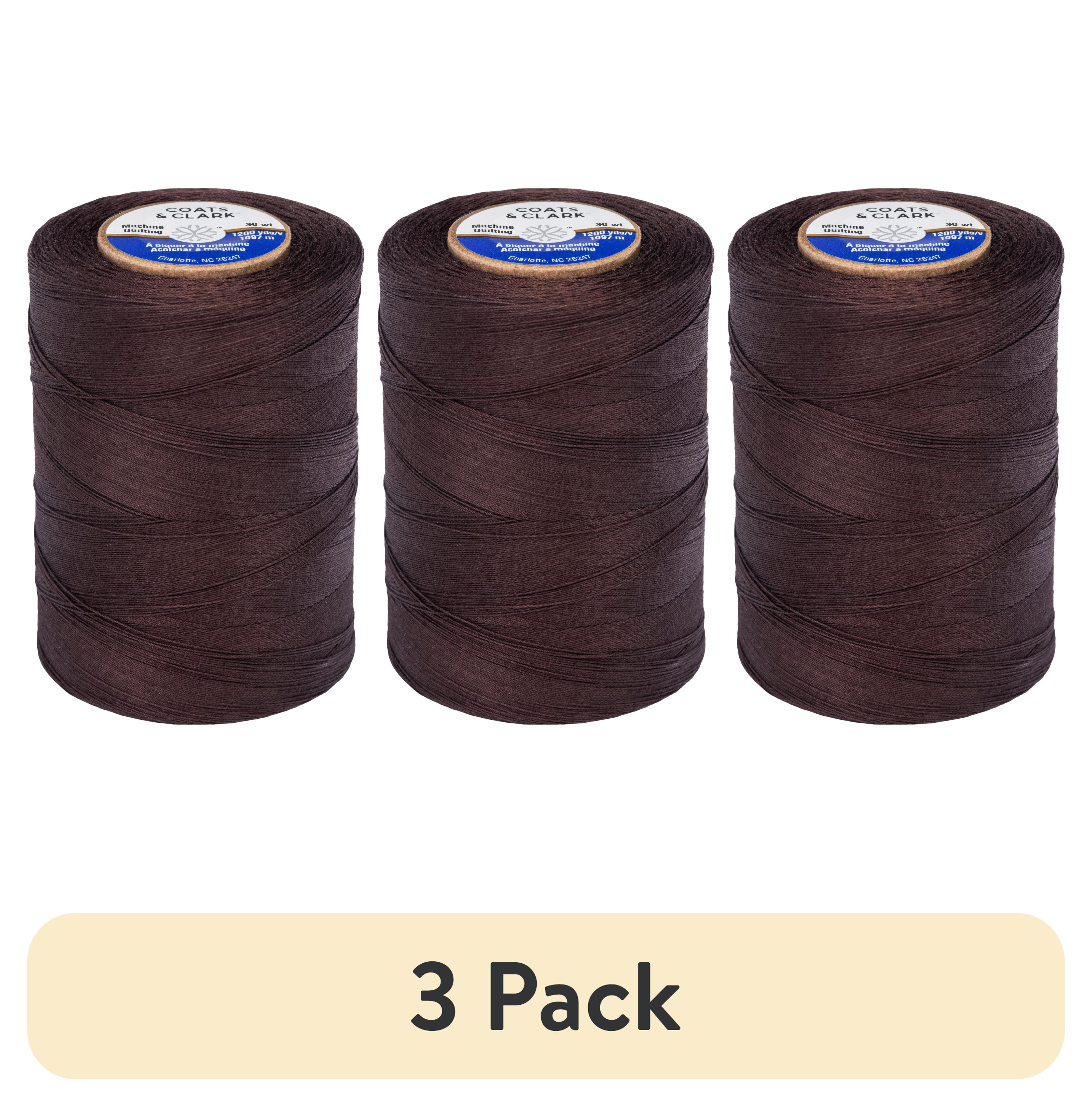 (3 pack) Coats & Clark 100% Cotton Sewing Thread, 1200 yd Size 50 ...