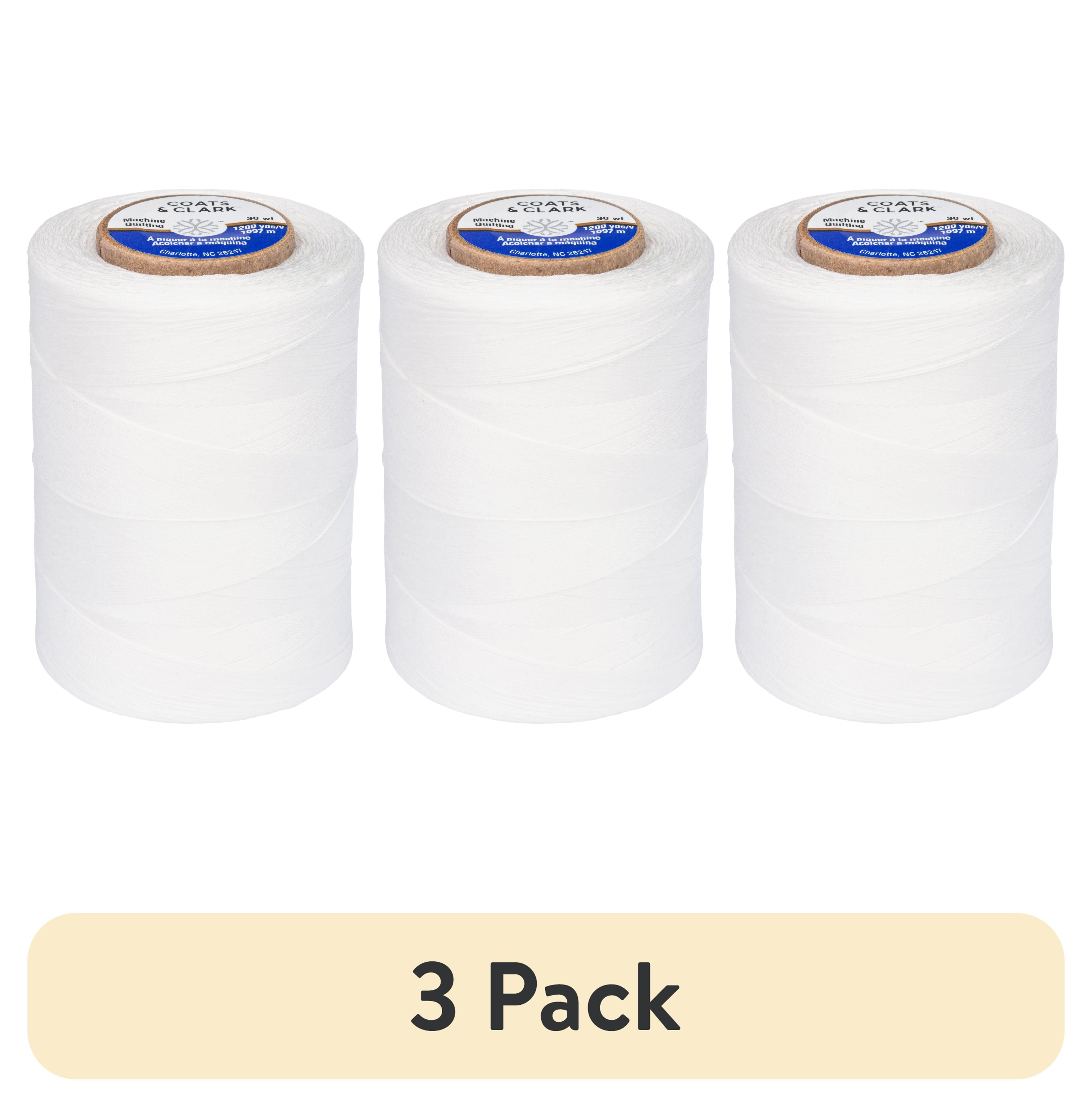 (3 pack) Coats & Clark 100% Cotton Sewing Thread, 1200 yd Size 50 ...