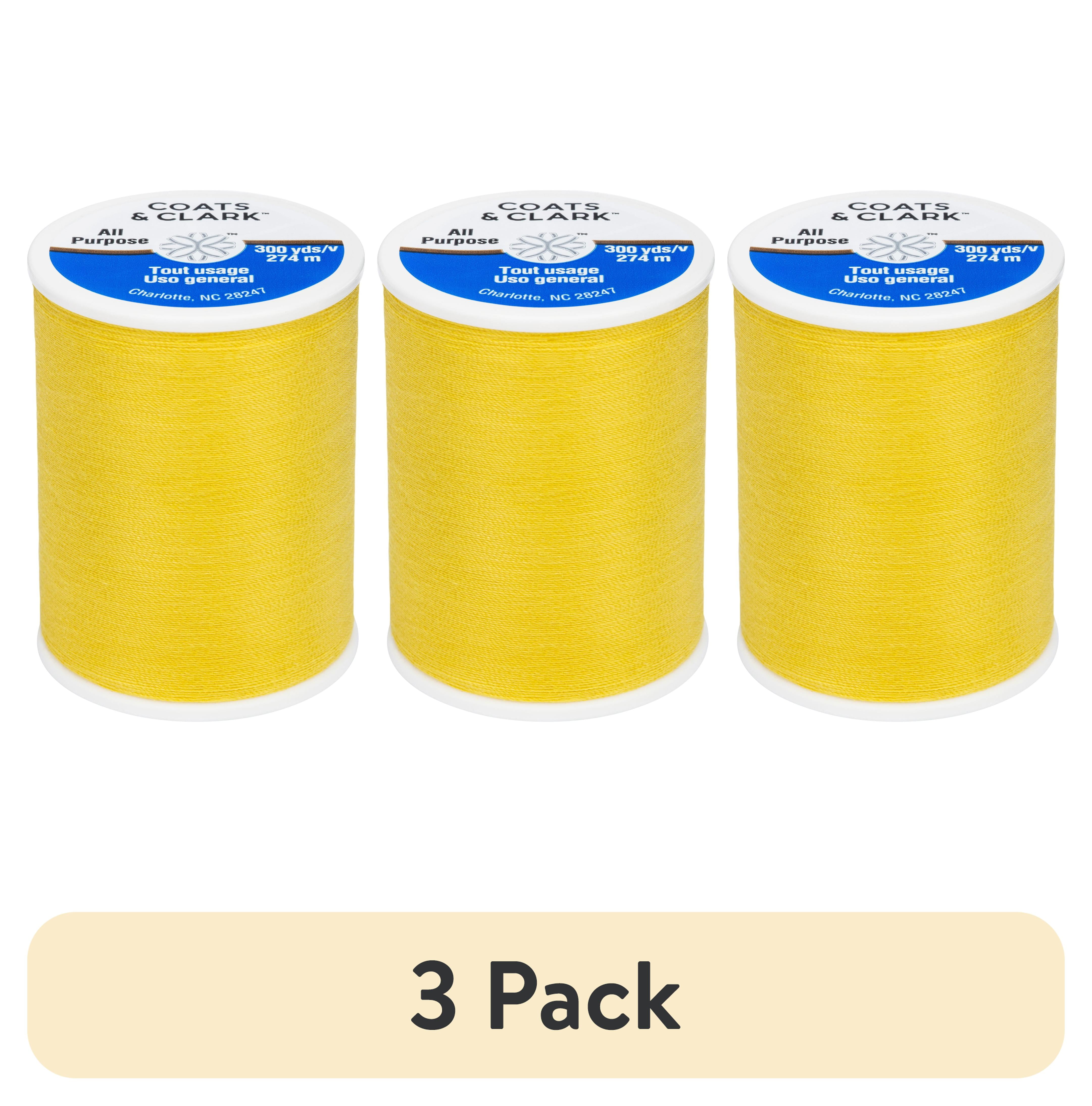 (3 pack) Coats & Clark All Purpose Banana Peel Polyester Thread, 300 ...