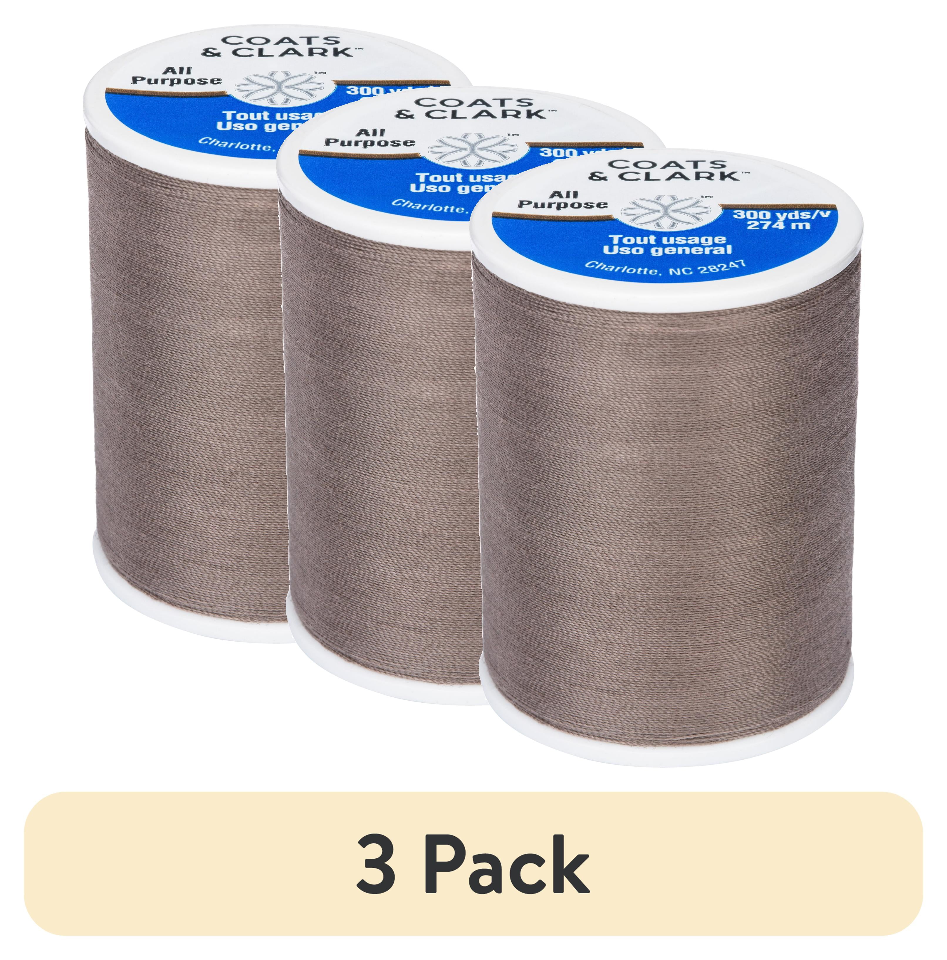(3 pack) Coats & Clark All Purpose Cocoon Polyester Thread, 300 Yards ...
