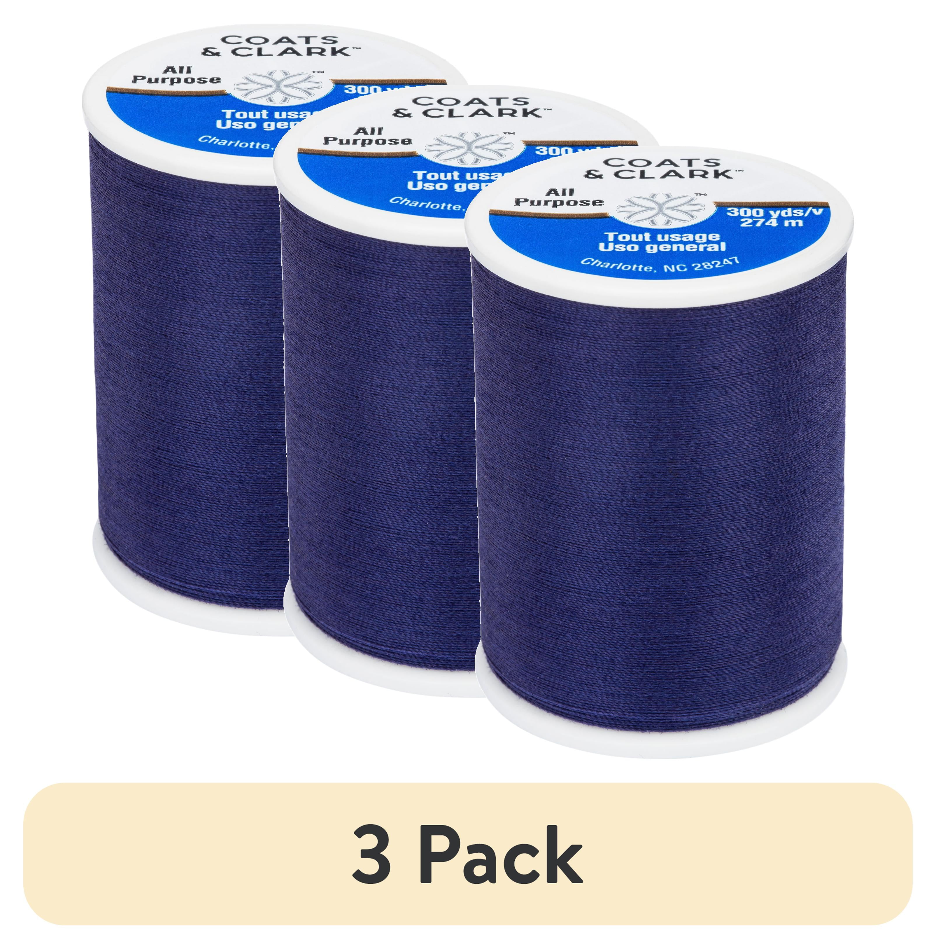 (3 pack) Coats & Clark All Purpose Deep Purple Polyester Thread, 300 ...