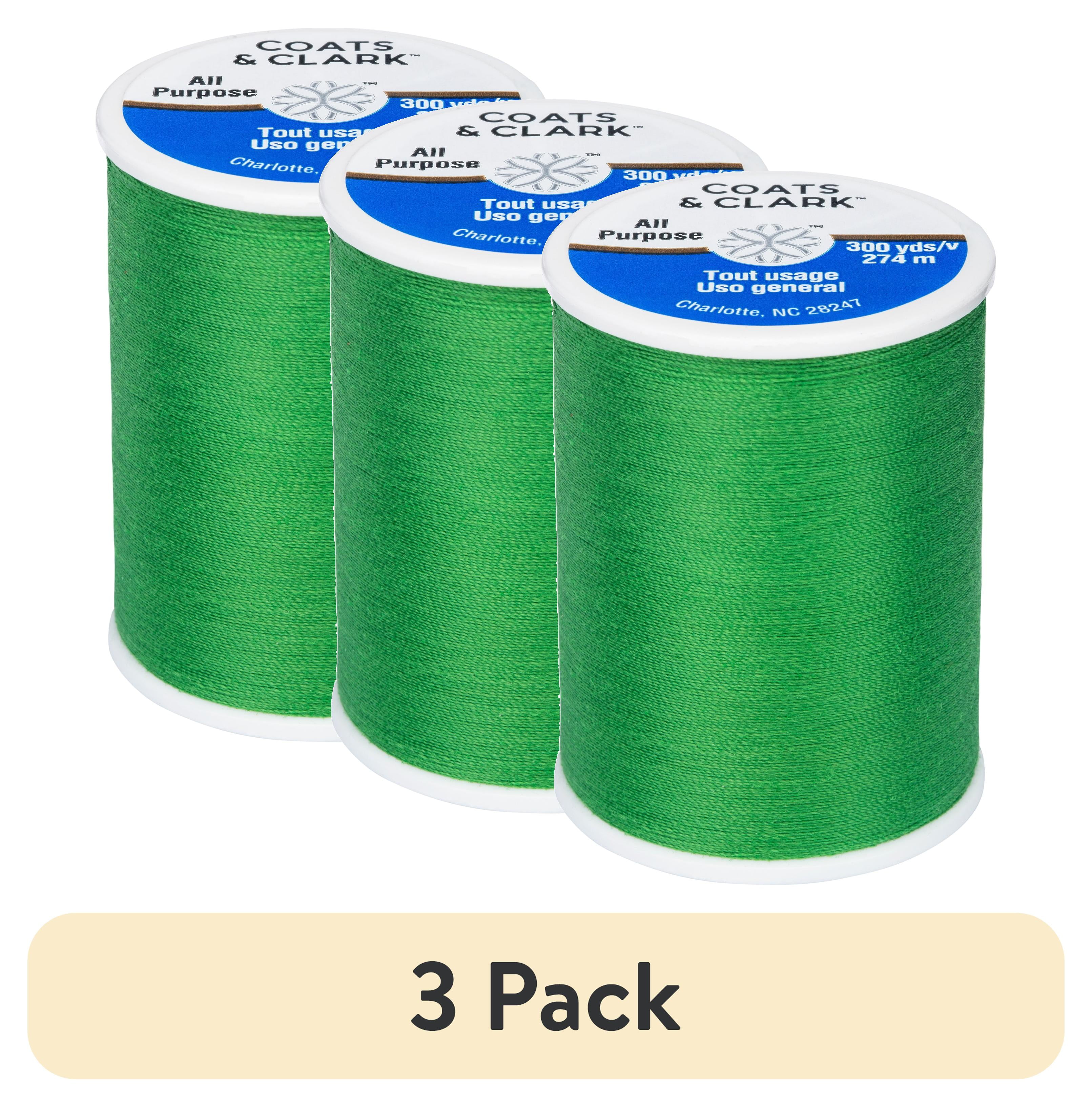 (3 pack) Coats & Clark All Purpose Emerald Thread, 300 Yards - Walmart.com