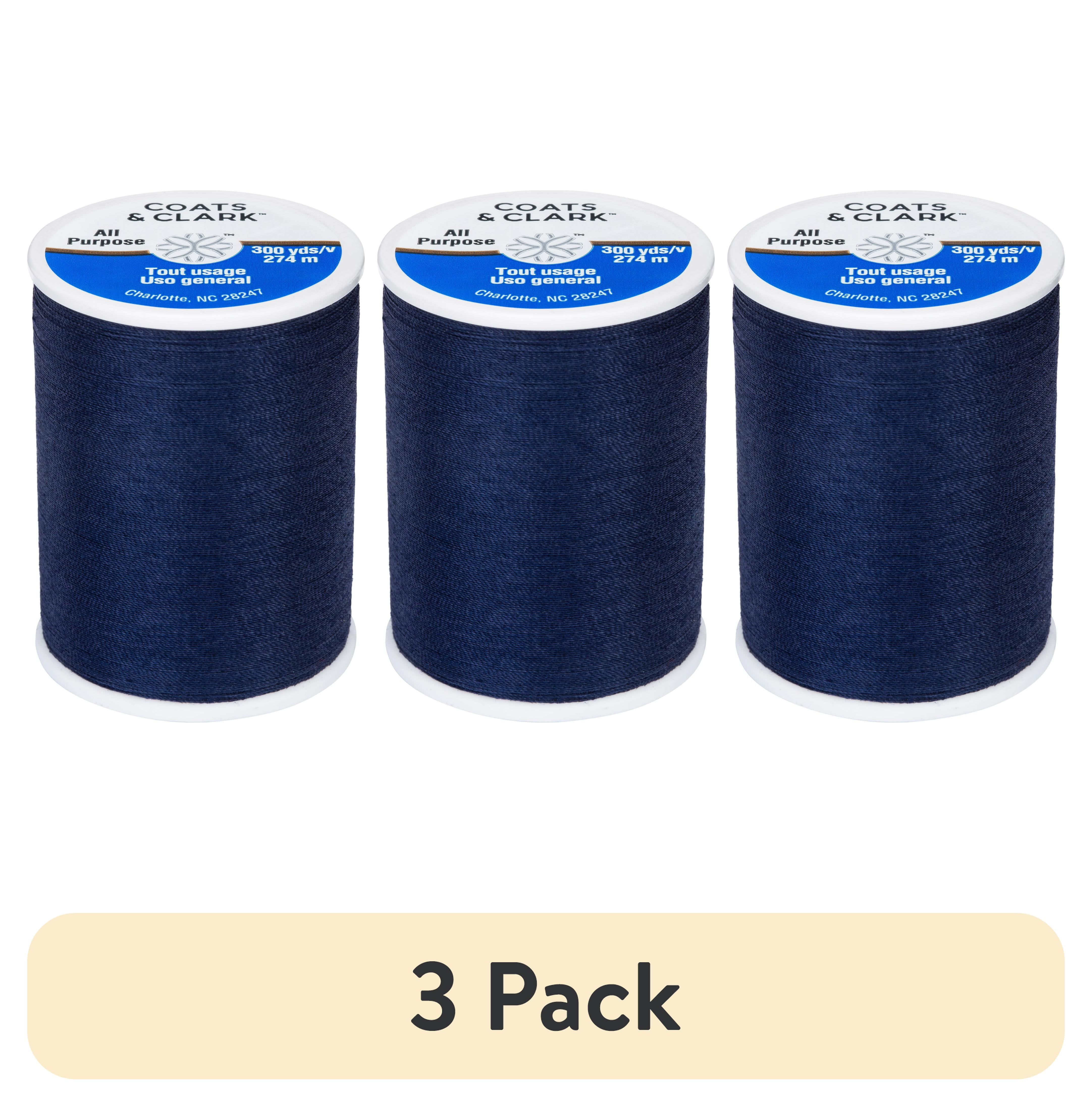 (3 pack) Coats & Clark All Purpose Freedom Blue Polyester Thread, 300 ...