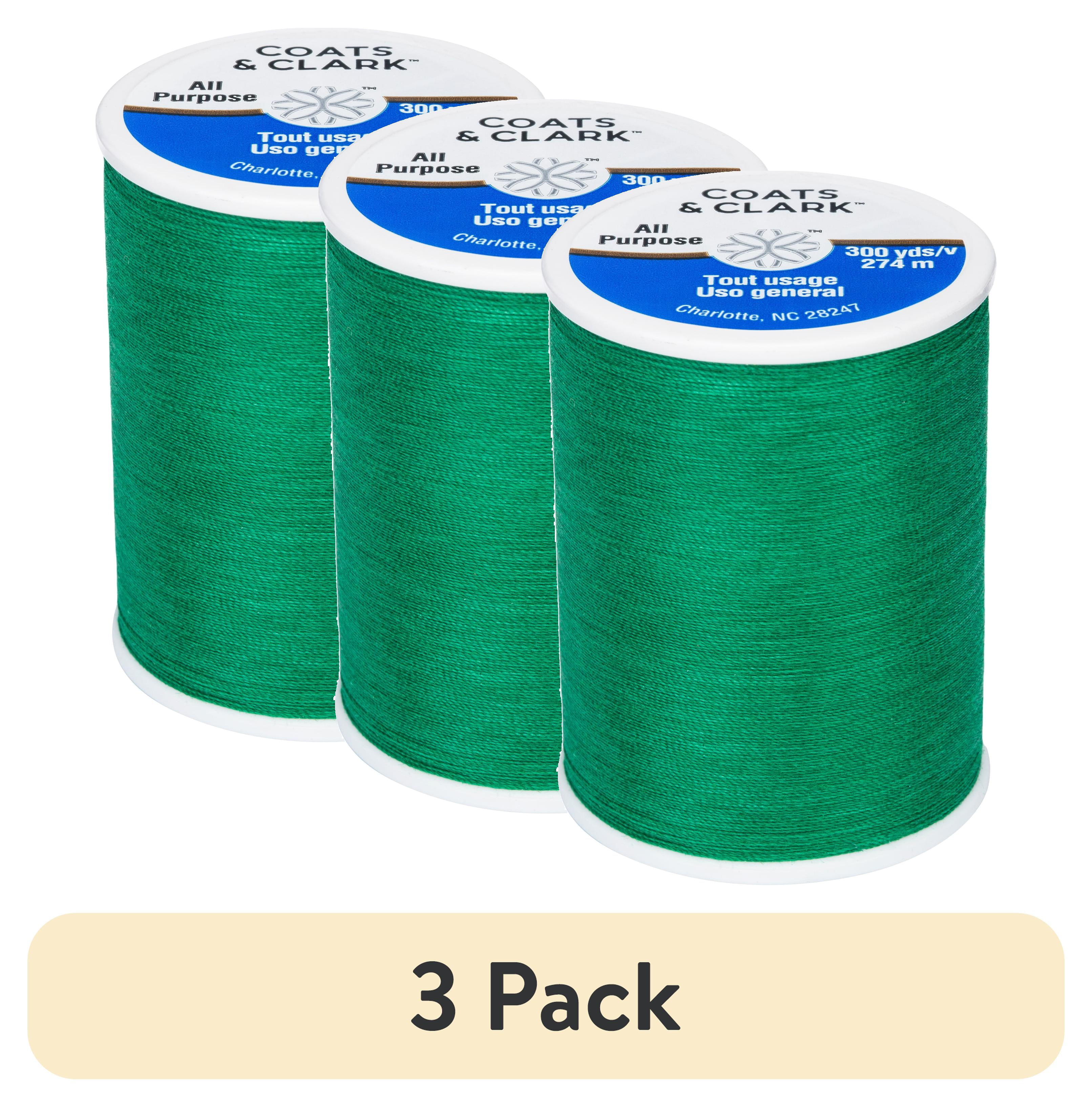 (3 pack) Coats & Clark All Purpose Kerry Green Thread, 300 Yards ...