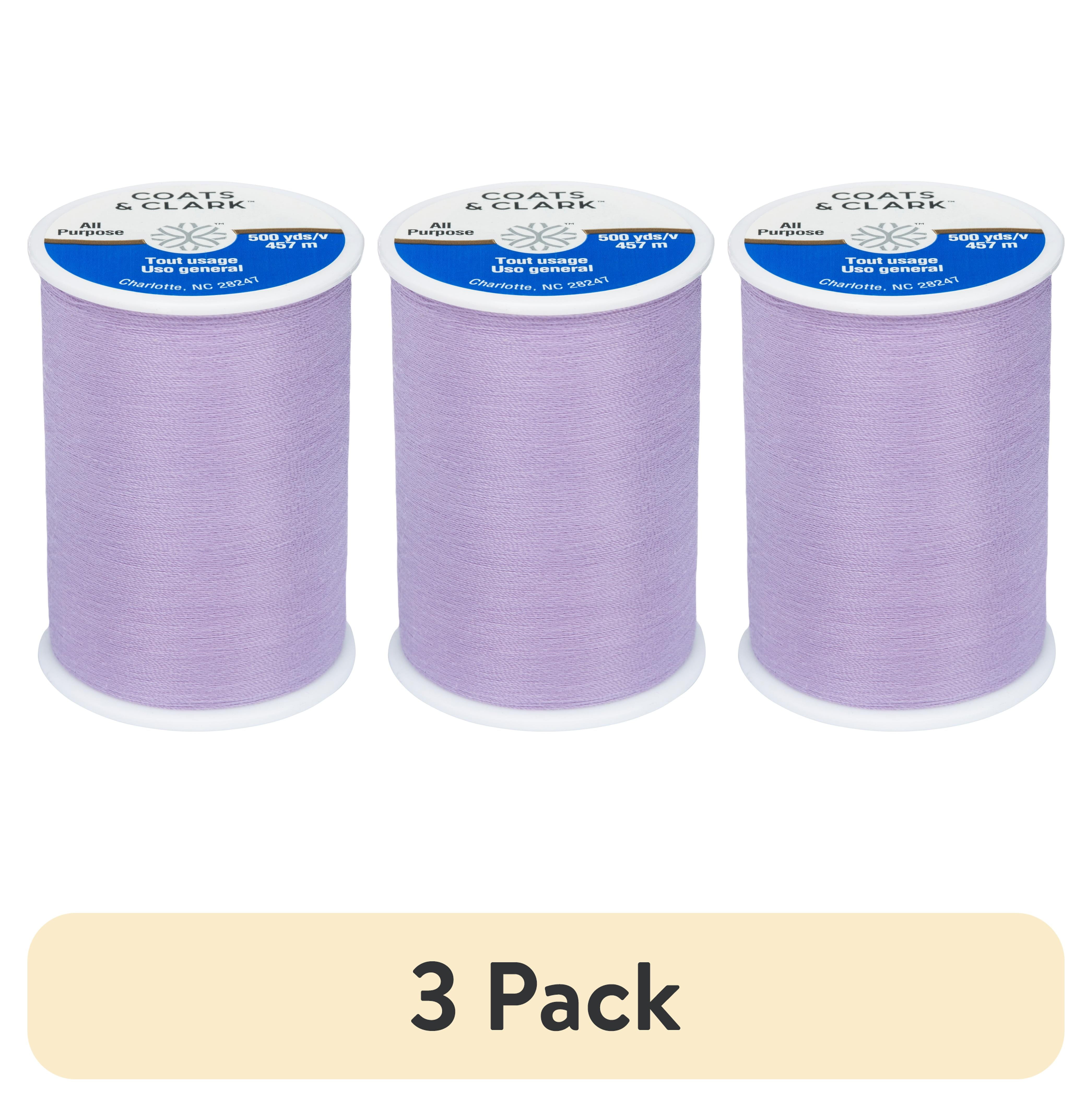 (3 pack) Coats & Clark All Purpose Light Violet Polyester Thread, 500 ...