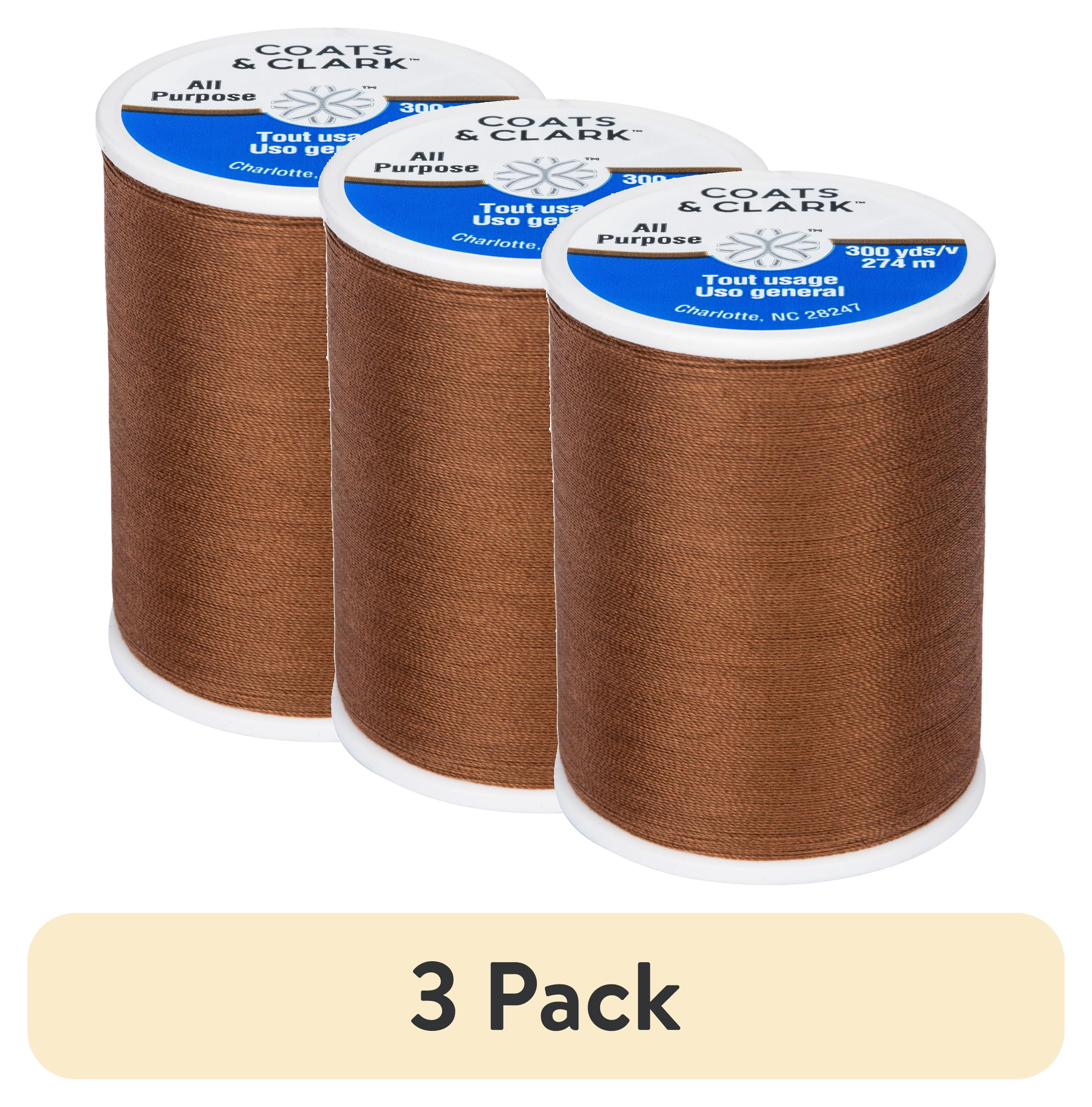 (3 pack) Coats & Clark All Purpose London Tan Thread, 300 Yards ...
