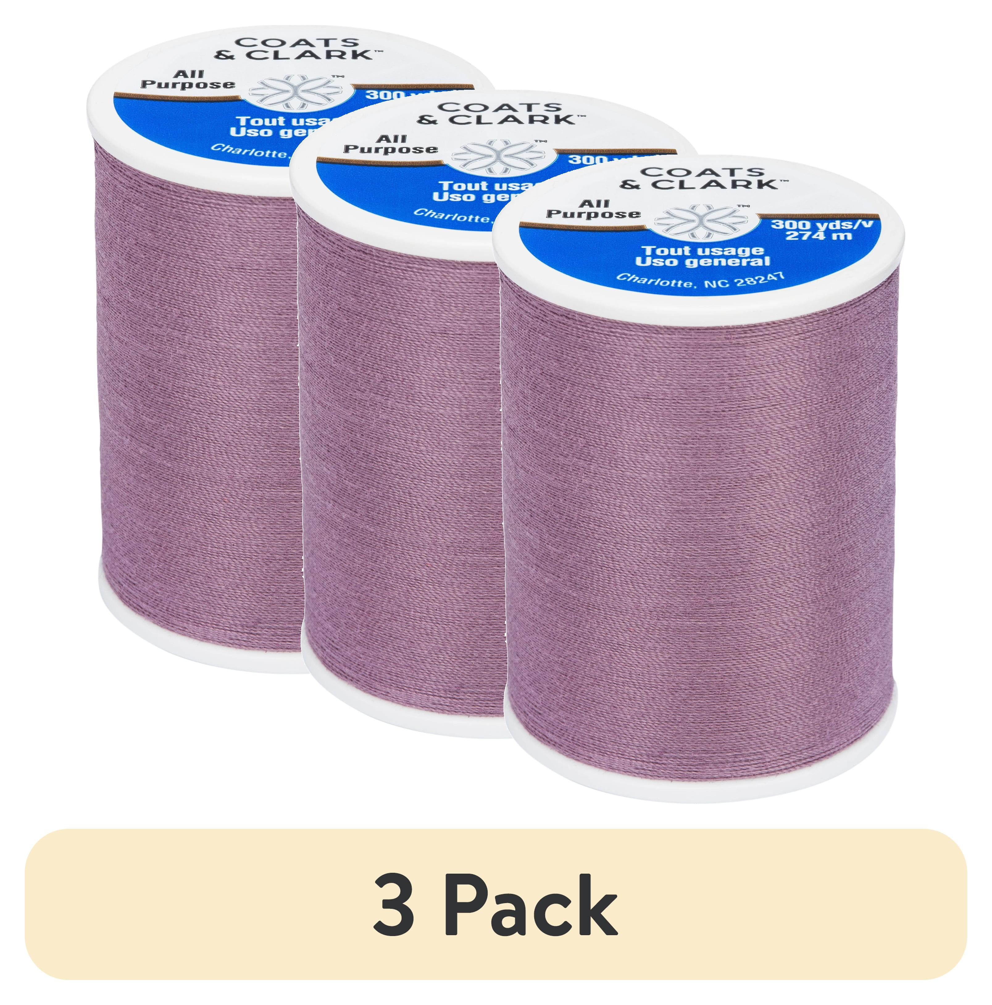 (3 pack) Coats & Clark All Purpose Mulberry Thread, 300 Yards - Walmart.com
