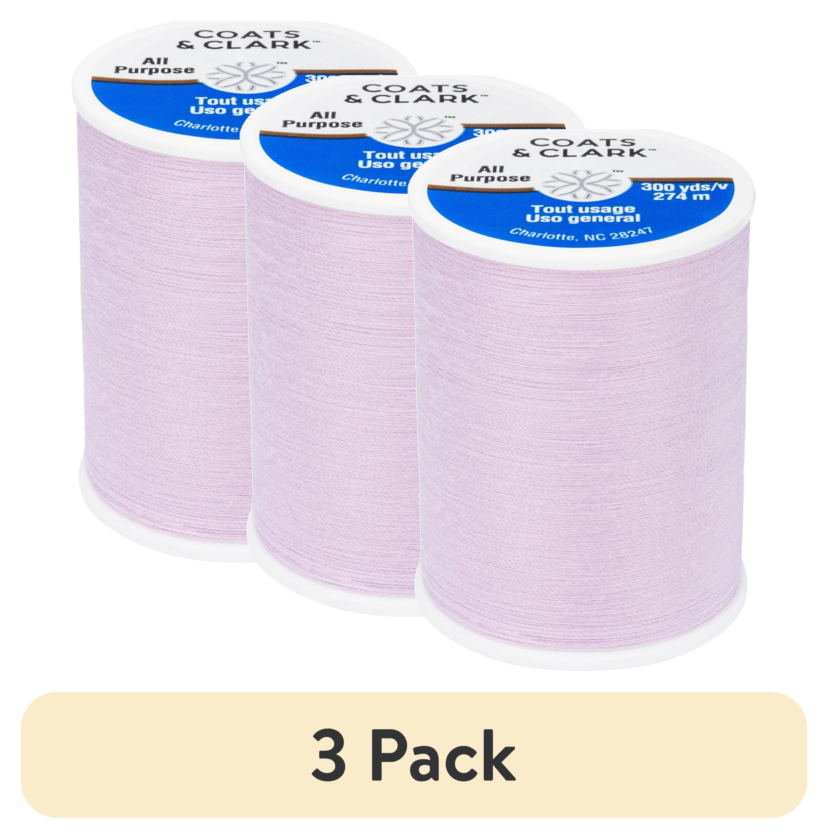 (3 pack) Coats & Clark All Purpose Orchid Polyester Thread, 300 Yards ...