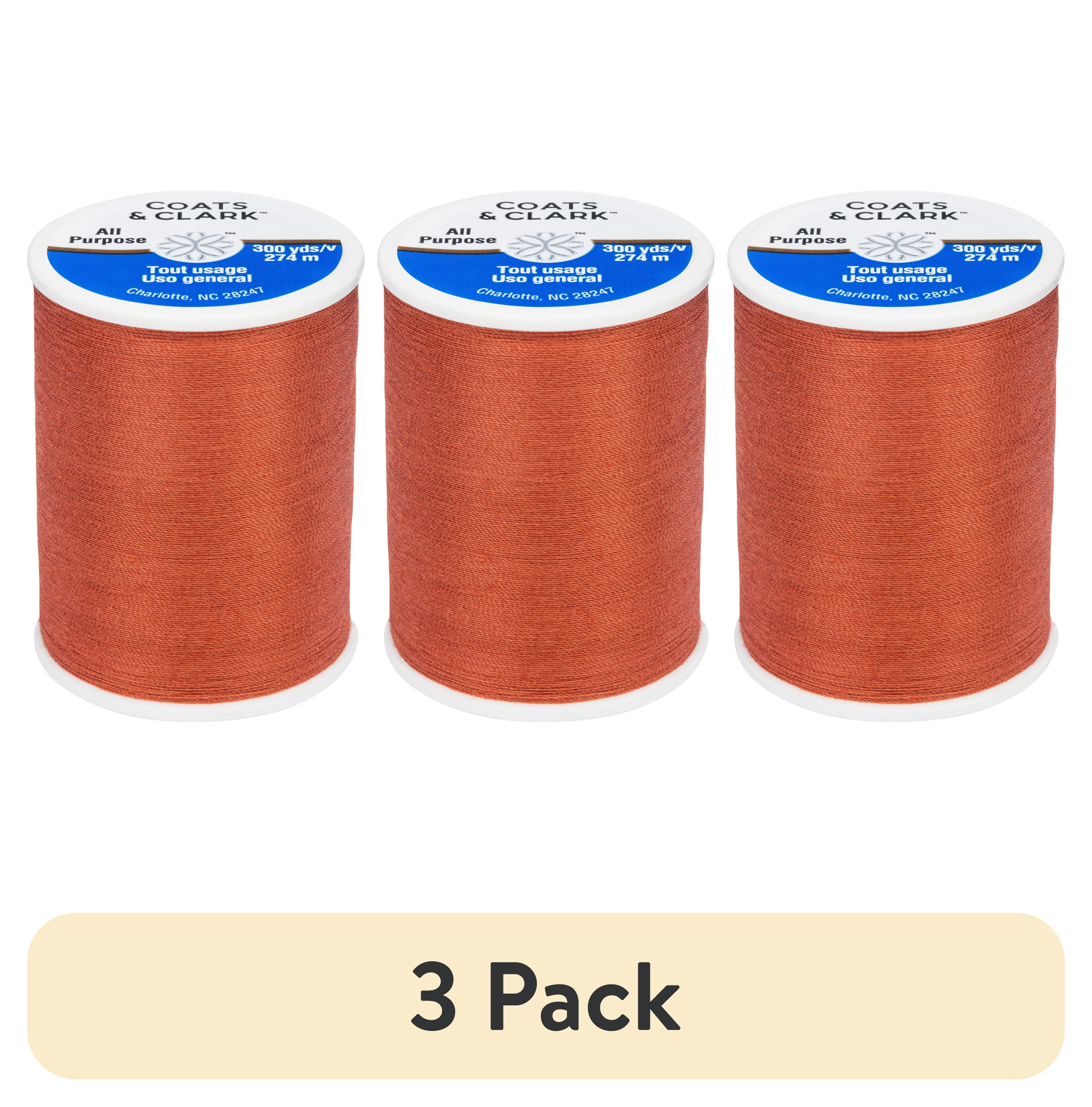 (3 pack) Coats & Clark All Purpose Rust Polyester Thread, 300 Yards ...