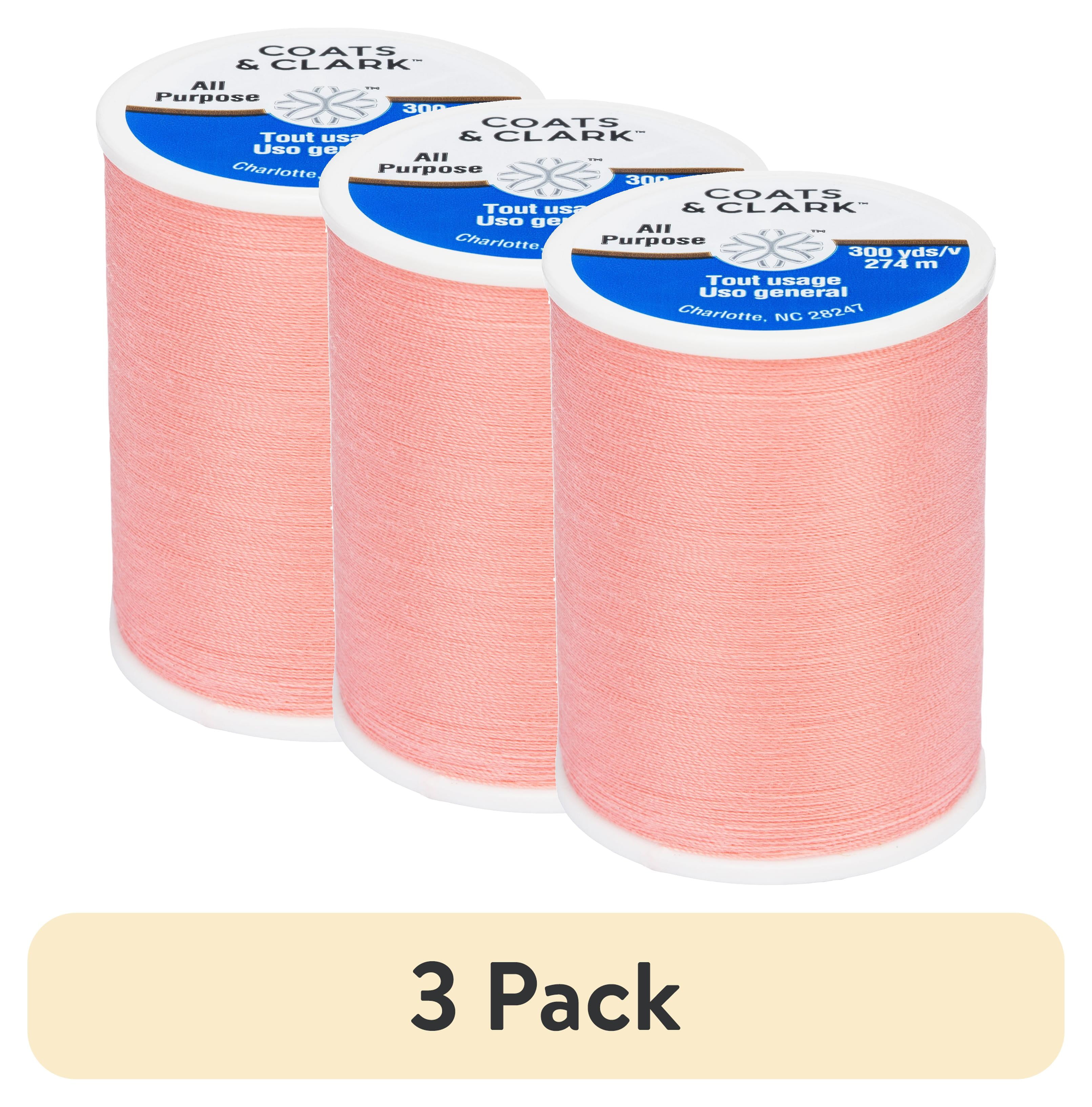 (3 pack) Coats & Clark All Purpose Shrimp Polyester Thread, 300 Yards ...