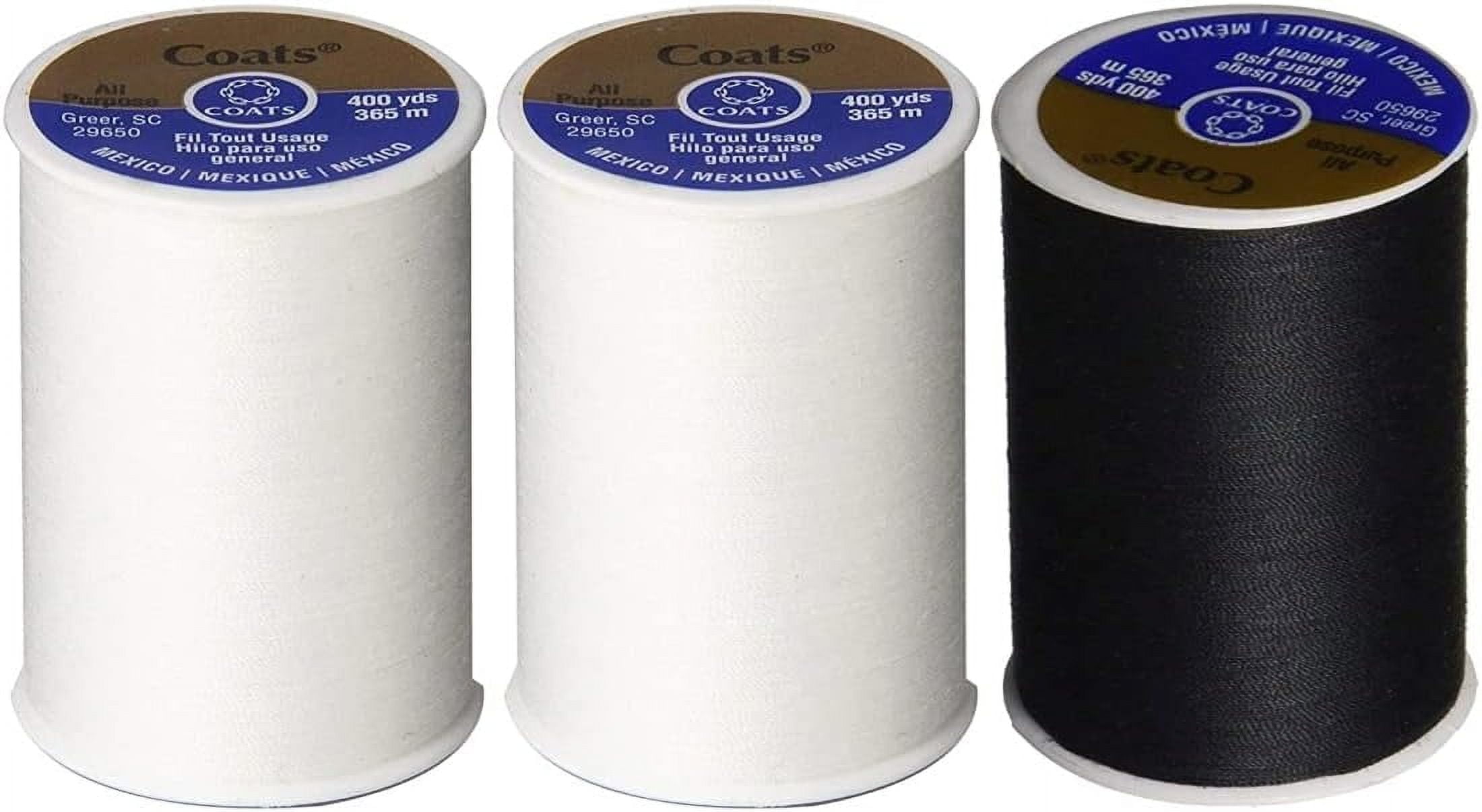 3-pack Coats & Clark Dual Duty All-Purpose Thread, 2 White (020524 ...