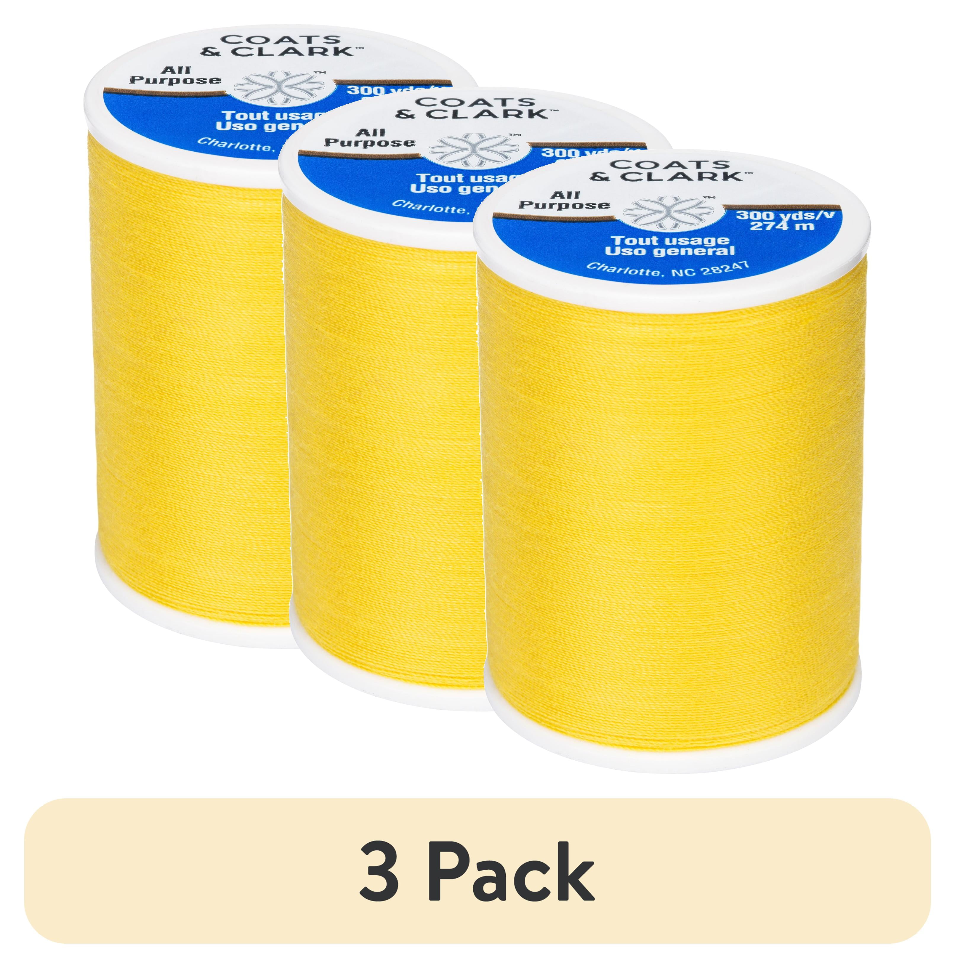 (3 pack) Coats & Clark Dual Duty Plus Hand Quilting Sun Yellow Thread ...