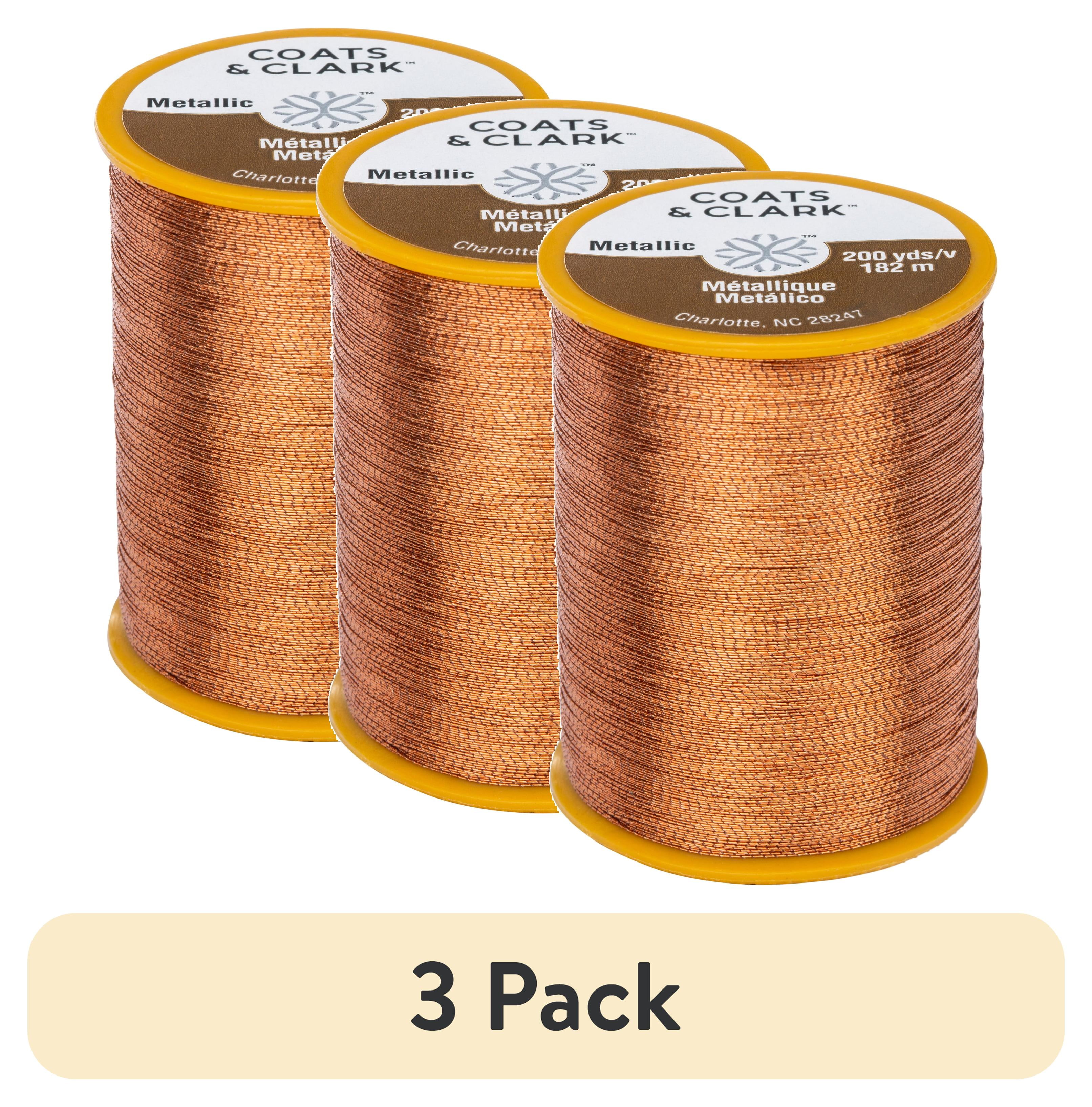 (3 pack) Coats & Clark Metallic Copper Embroidery Thread, 200 Yards ...