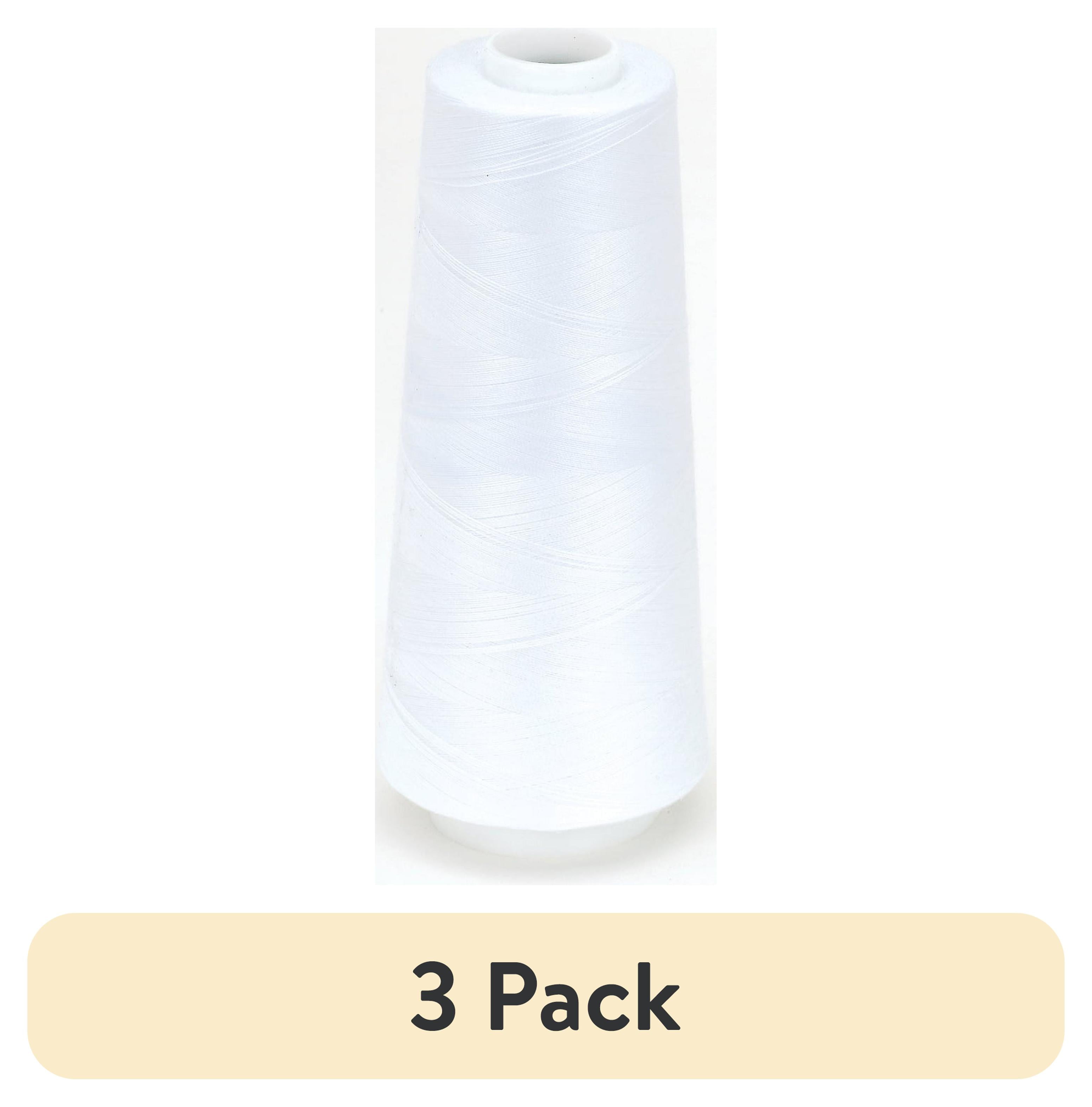 (3 pack) Coats & Clark Surelock Cone White Polyester Thread, 3000 Yards - Walmart.com