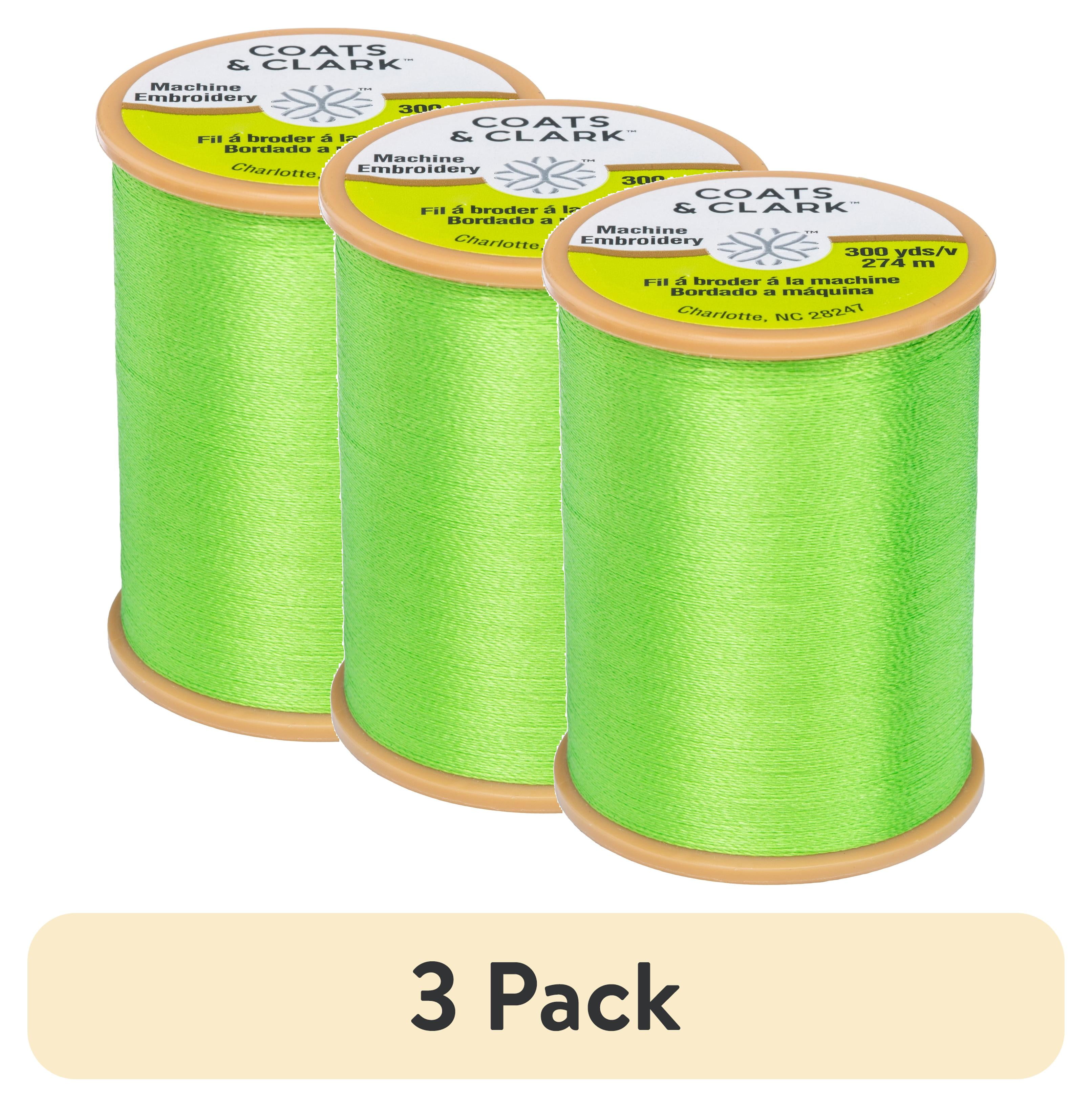(3 pack) Coats & Clark Trilobal Embroidery Lime Polyester Thread, 300 ...