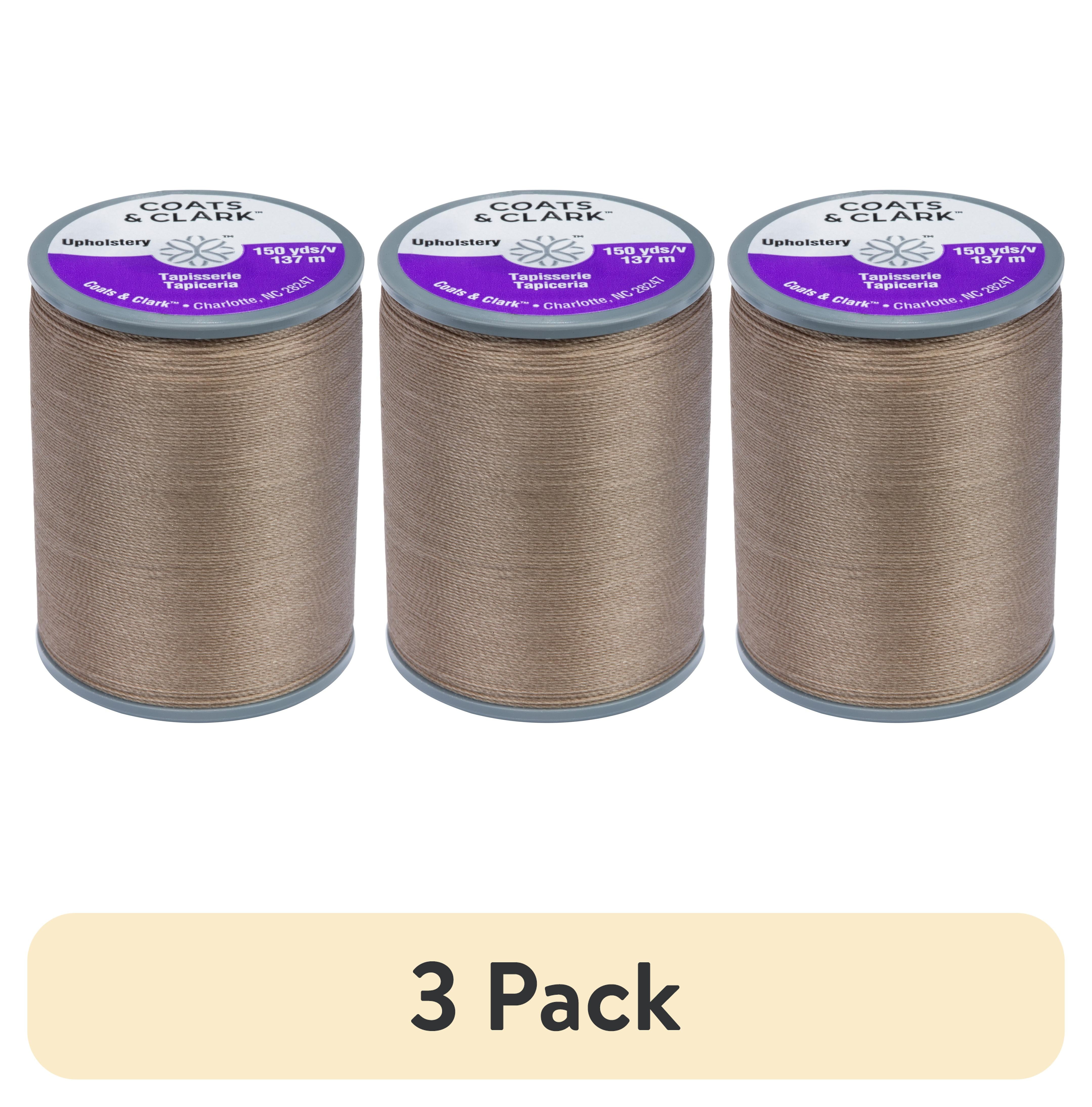 (3 pack) Coats & Clark Upholstery Taupe Nylon Thread, 150 Yards ...