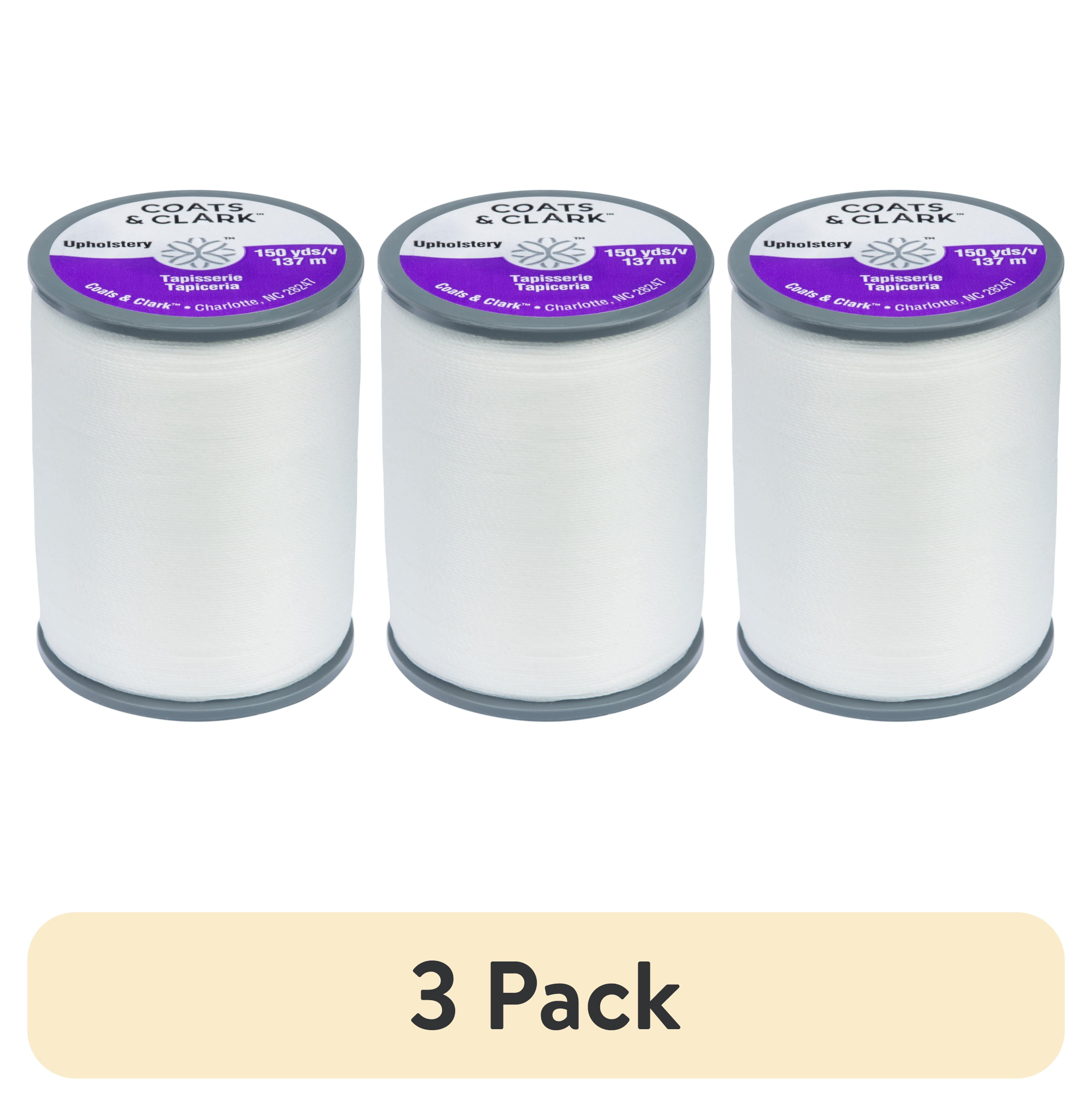 (3 pack) Coats & Clark Upholstery White Nylon Thread, 150 Yards ...