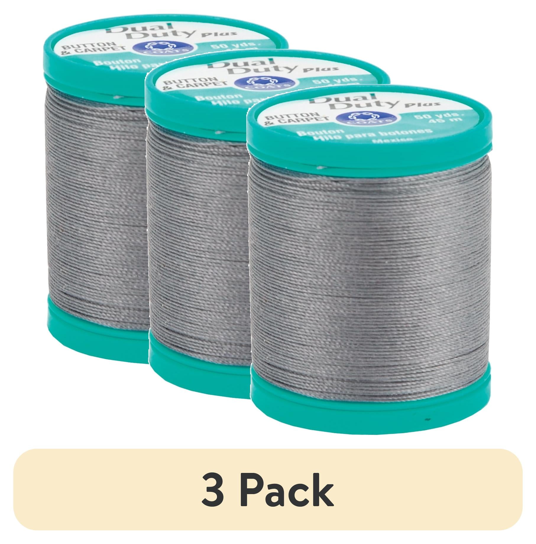 (3 pack) Coats Dual Duty Plus Button & Carpet Thread 50yd-Slate ...