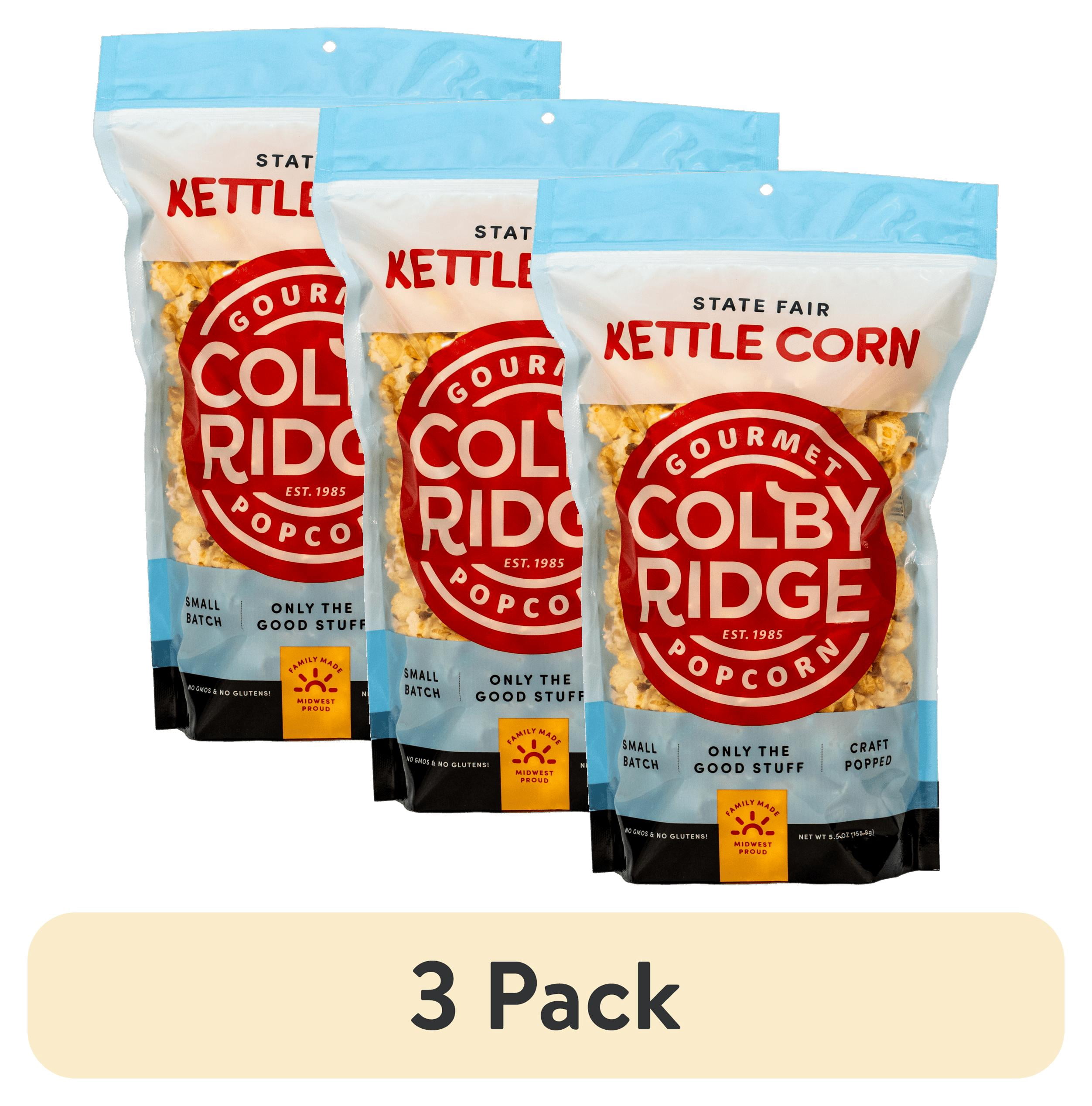 (3 pack) Colby Ridge Kettle Corn Gourmet Craft Popped Popcorn Snack ...