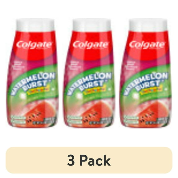 (3 pack) Colgate Kids Fluoride Toothpaste Gel, Watermelon Burst, 4.6 oz ...