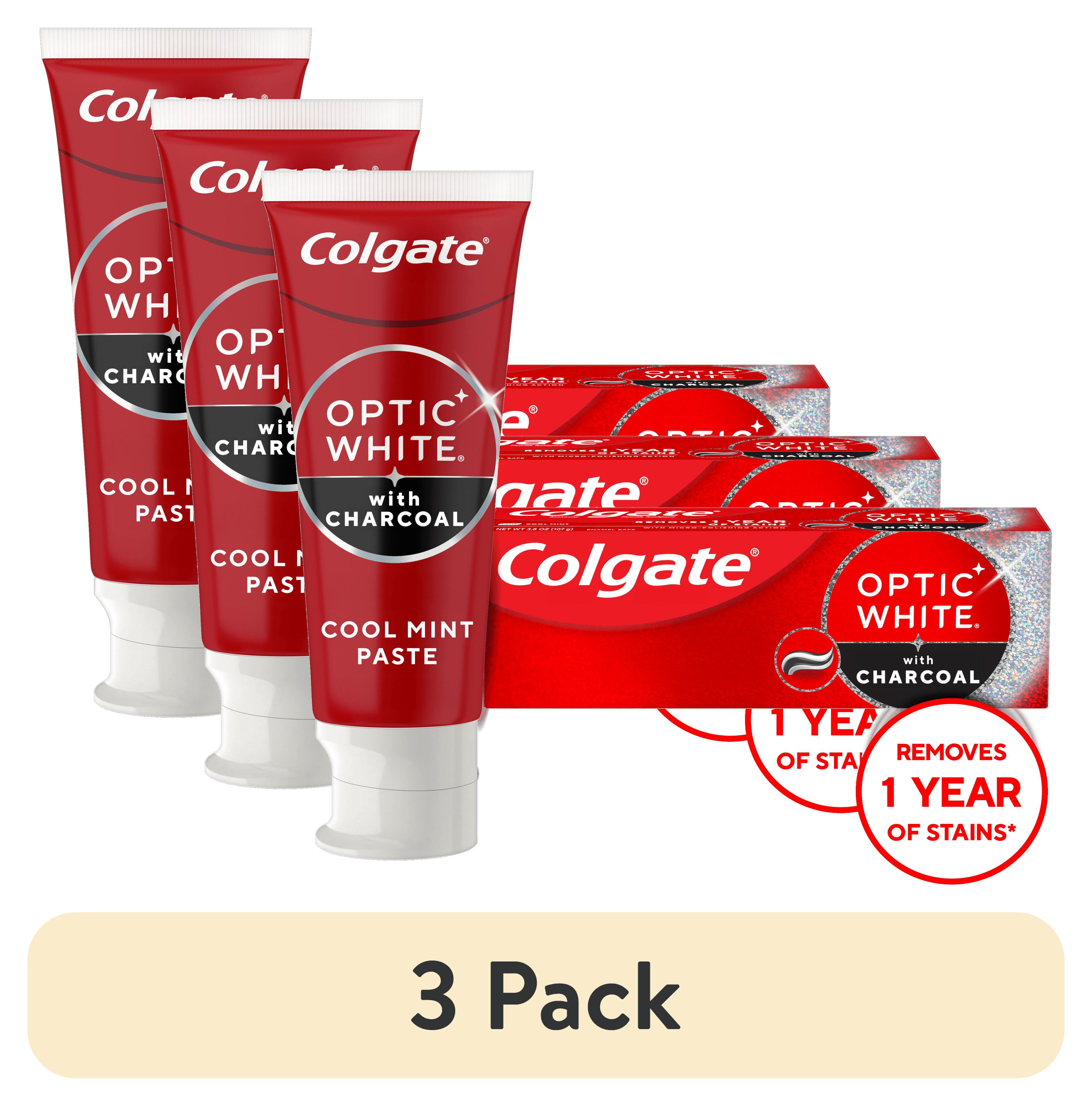 (3 pack) Colgate Optic White with Charcoal Teeth Whitening Toothpaste ...