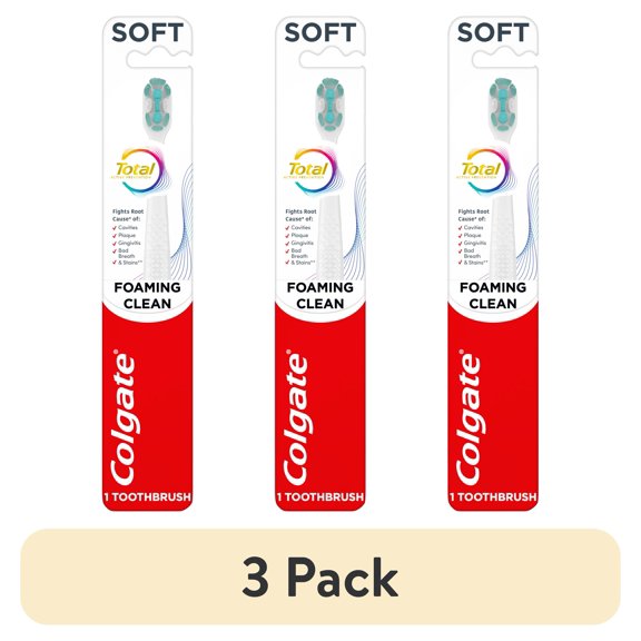Colgate Plus Toothbrush, Soft, Colors will Vary (Pack of 10) - Walmart.com