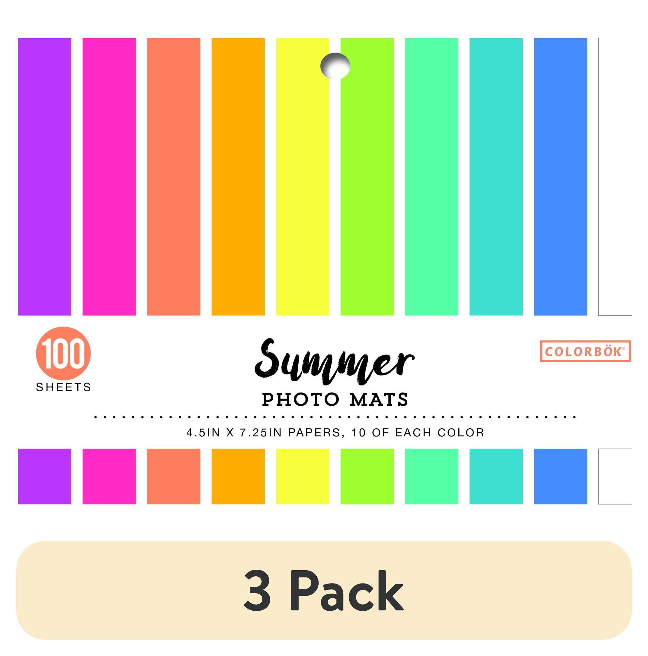 (3 pack) Colorbok Multicolor Paper Cardstock Photo Mats, 4.5in x 7.25in ...