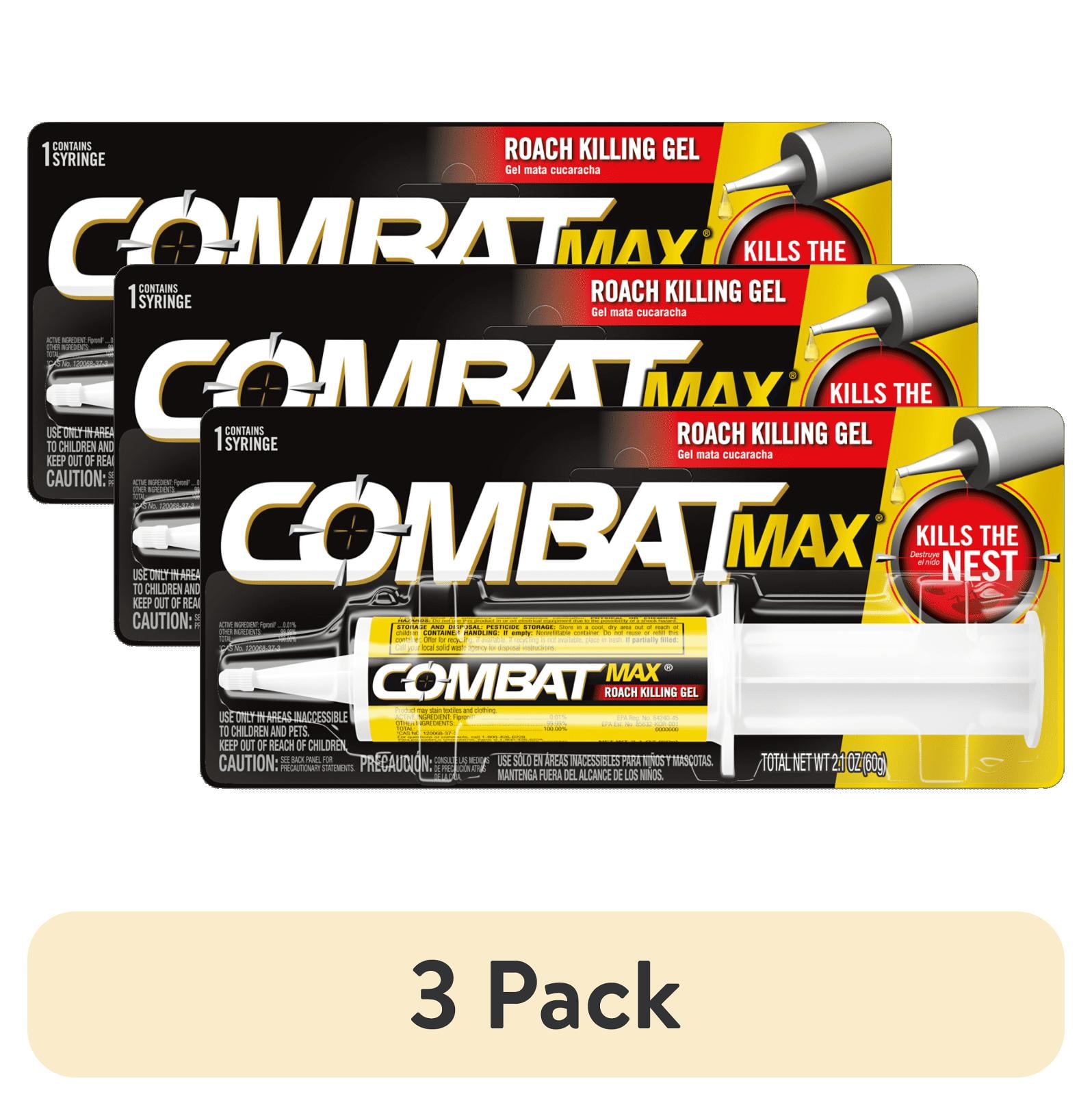 (3 pack) Combat Max Roach Killing Gel for Indoor and Outdoor Use, 1 ...