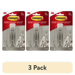 Mainstays Black Key Rail with Satin Nickel Hooks, 8.75 Inch Wall Mount ...