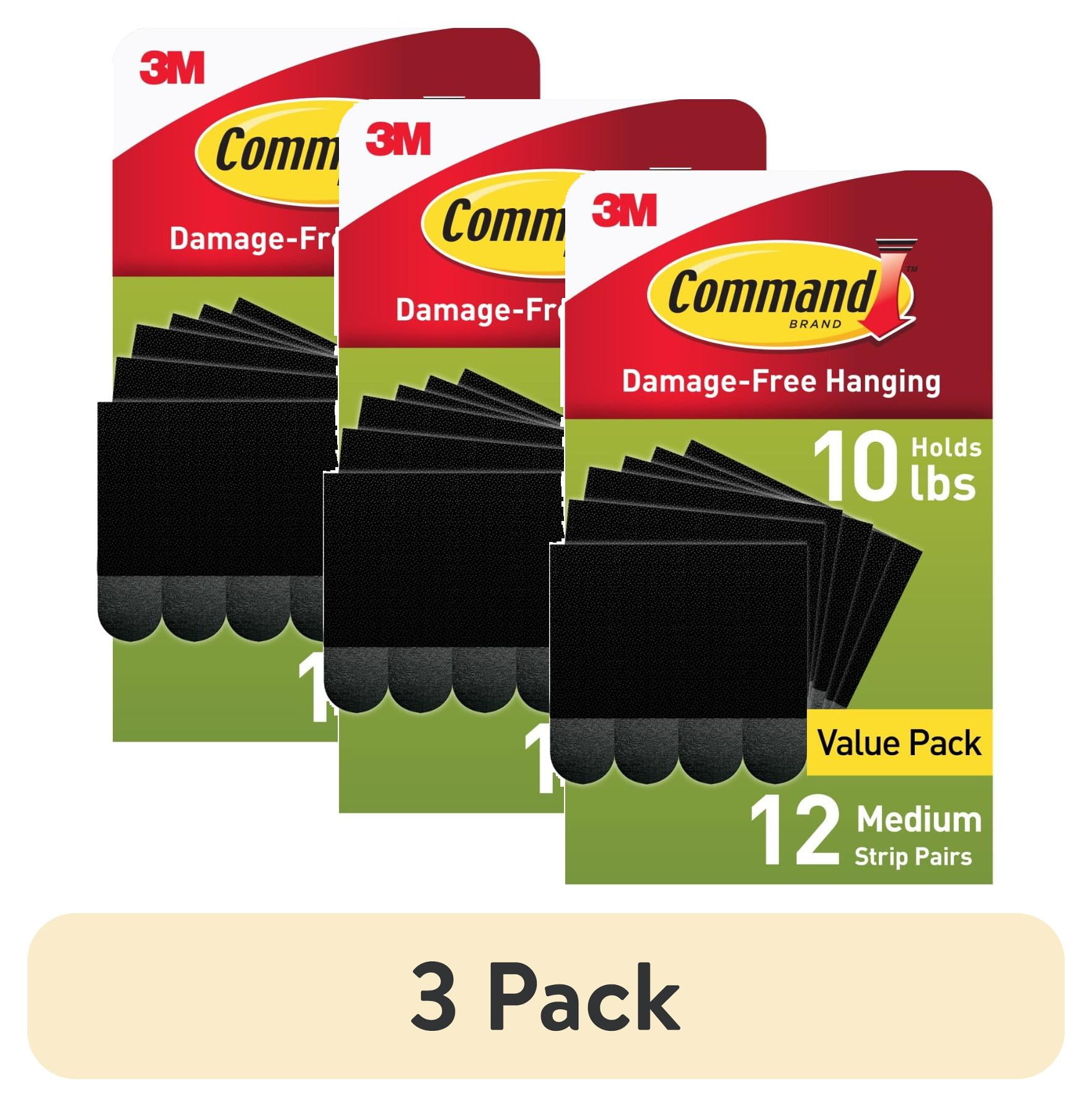 (3 pack) Command Medium Picture Hangers, Holds 10 lbs, Black, Damage ...