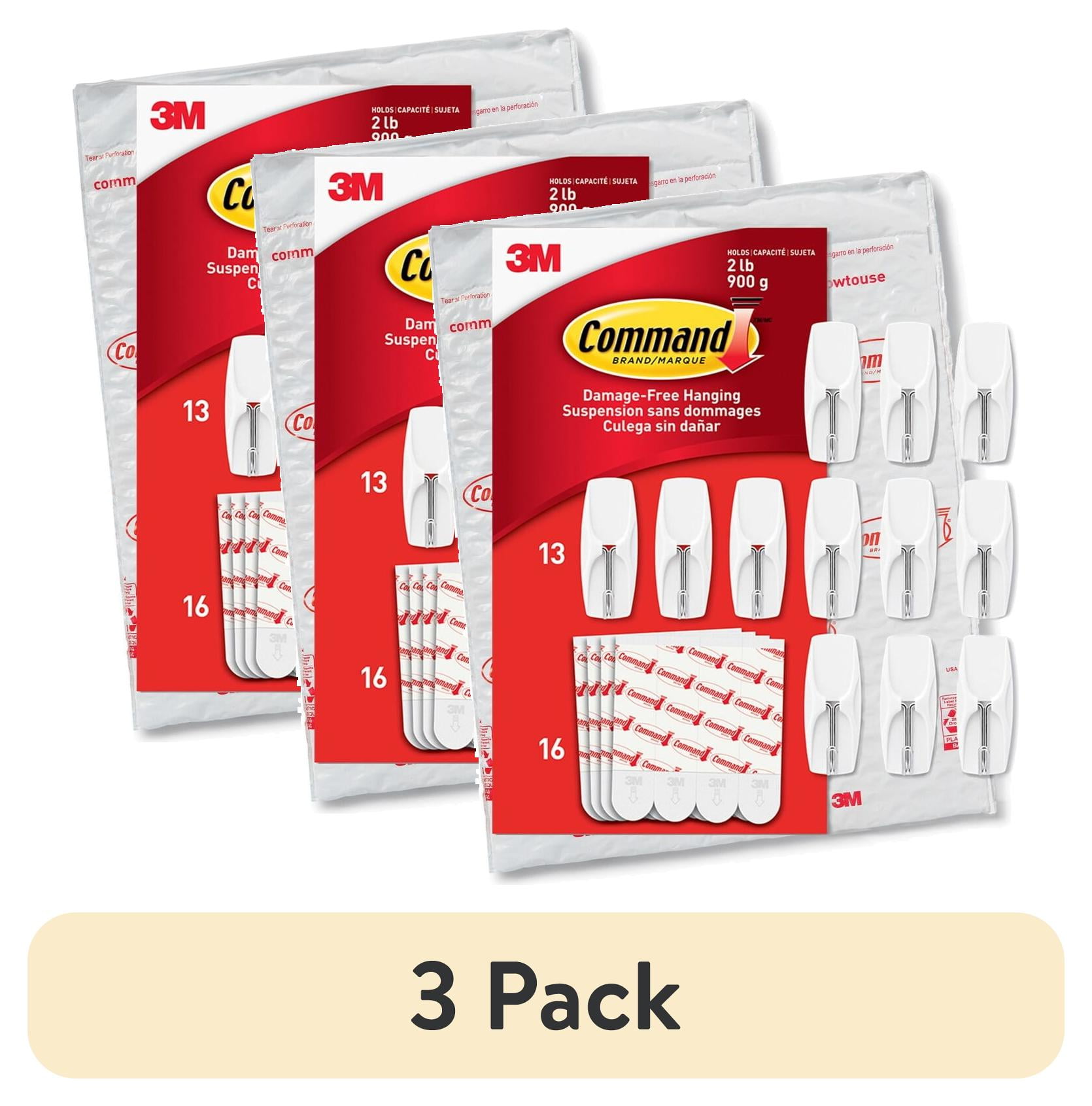 (3 pack) Command Medium Wire Toggle Hooks, White, Damage Free Organizing, 13 Hooks Value Pack ...