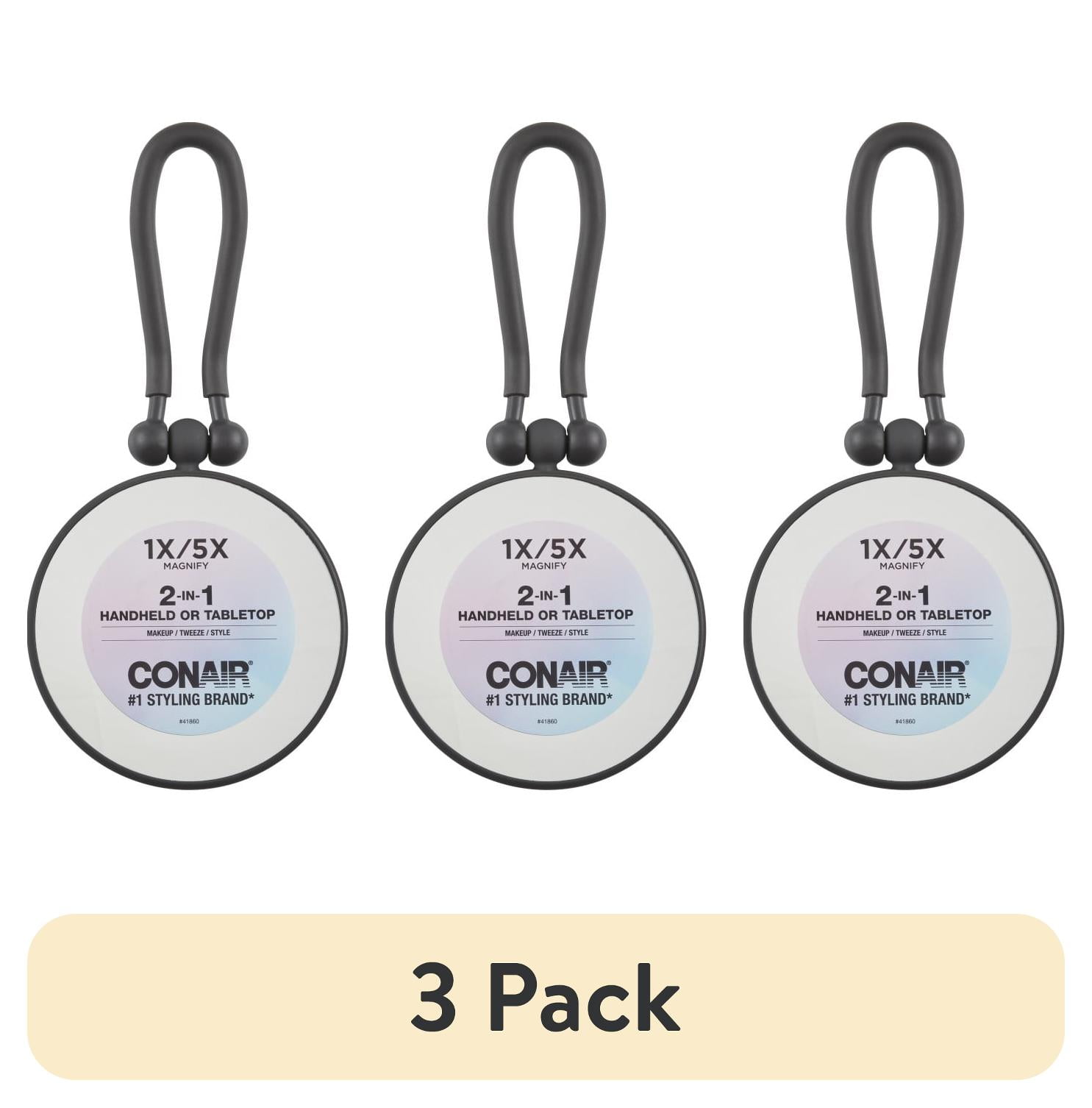 (3 pack) Conair 2-in-1 Handheld or Tabletop 5x and Standard ...