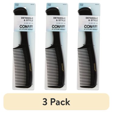 Conair The Curl Collective Assorted Combs, Black, 3 Count - Walmart.com
