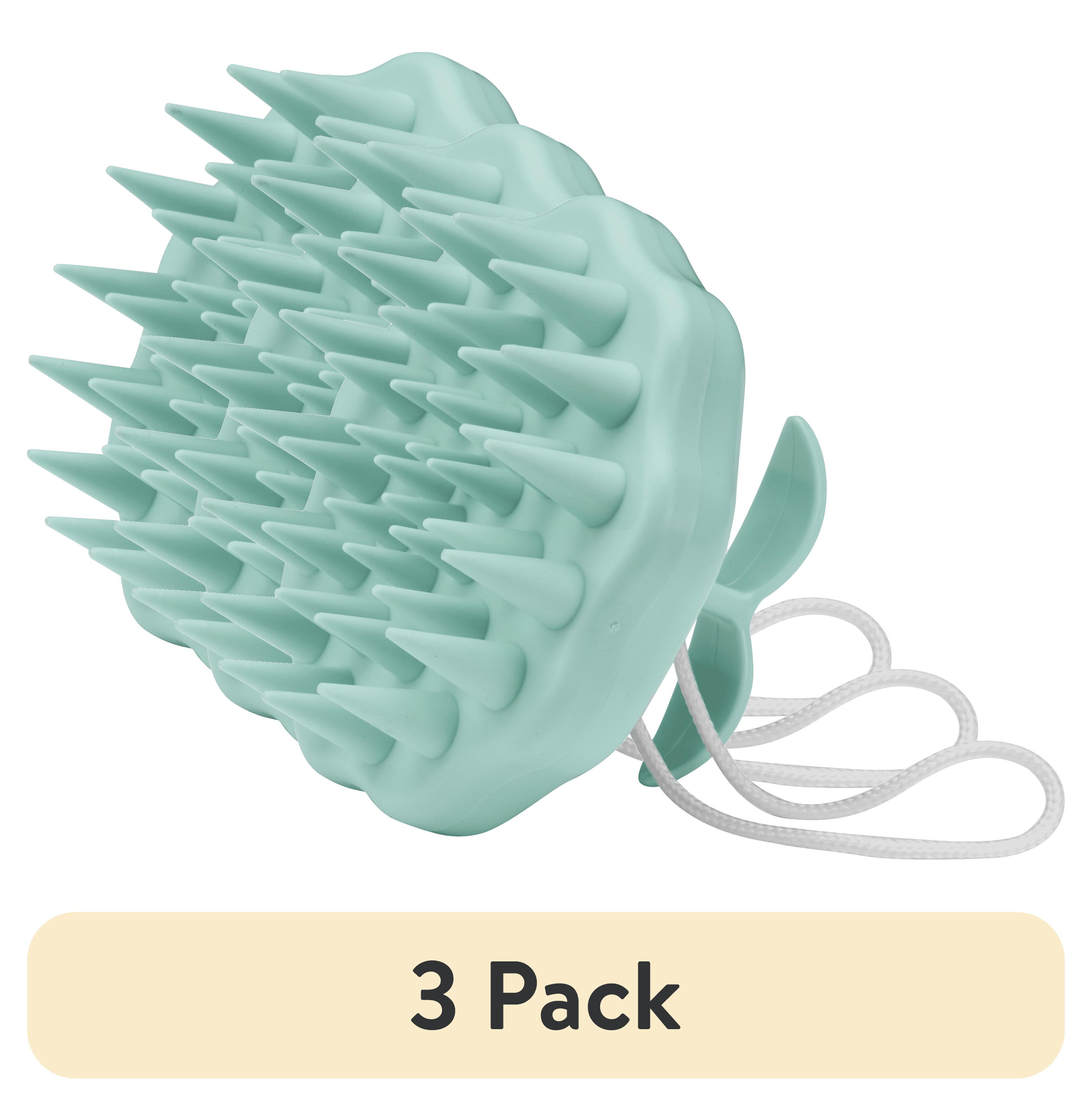 (3 pack) Conair Handheld Scalp Massager Shampoo Brush, Green, For All ...